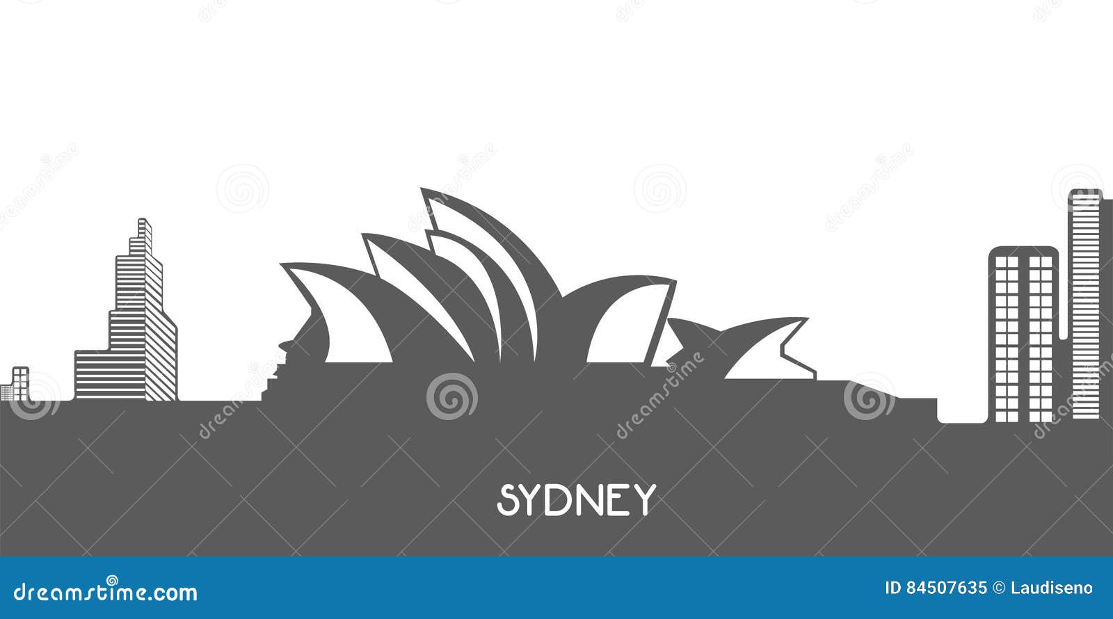 Sydney Cityscape Cartoon Vector Background | CartoonDealer.com #152344270