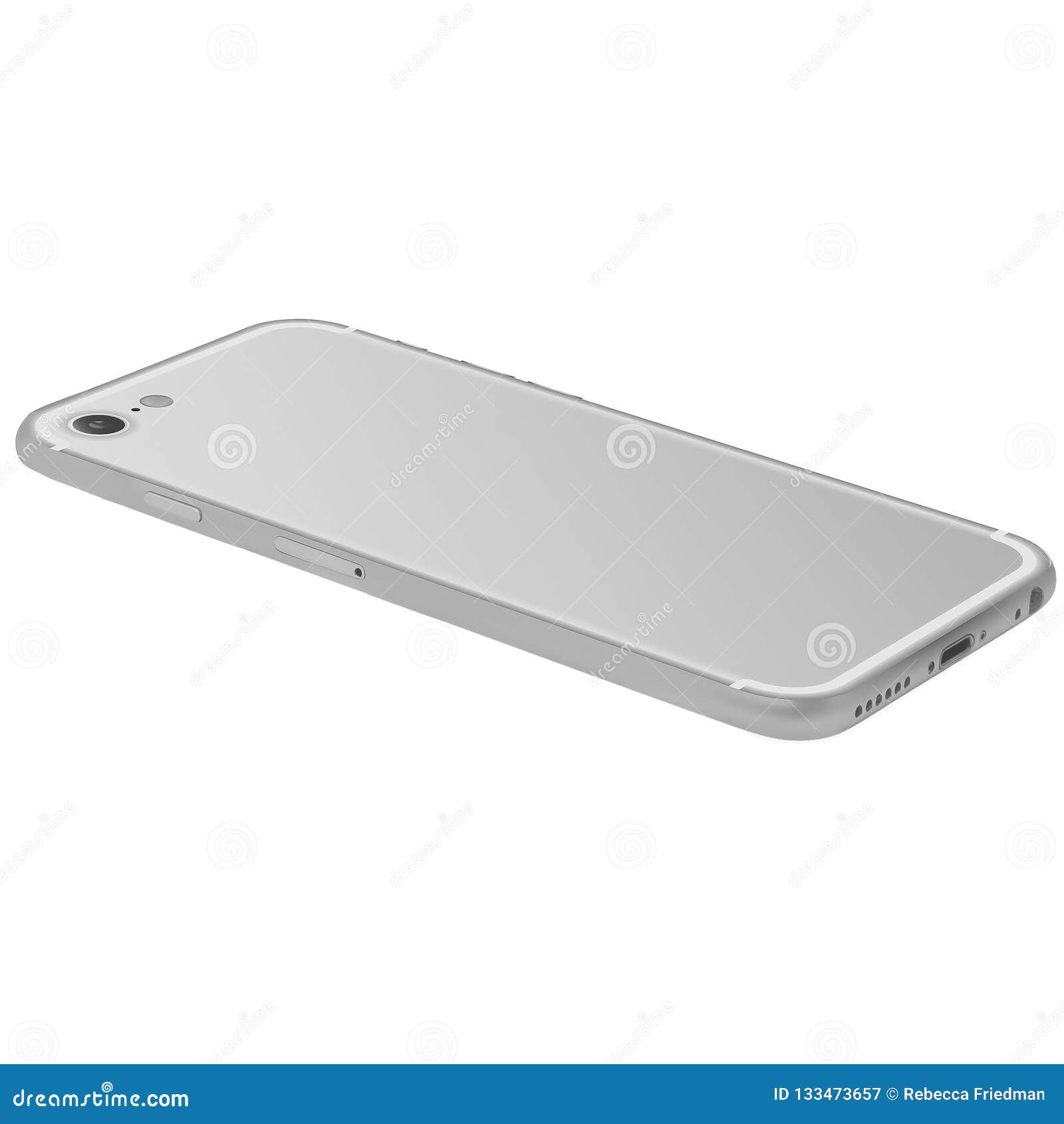 Silver Mobile Phone stock illustration. Illustration of plus - 133473657