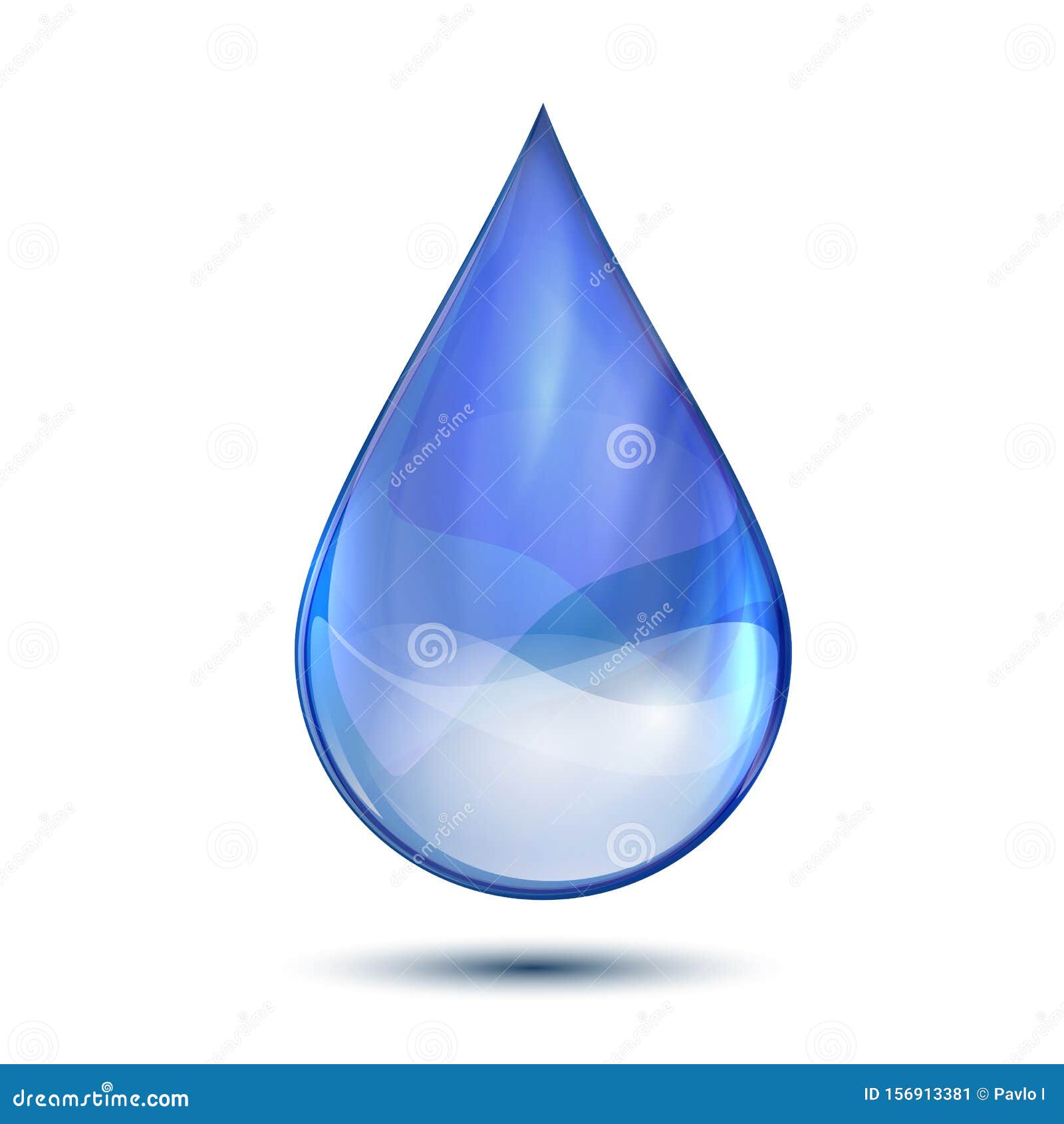 Isolated Clean Water Blue Drop â€“ Vector Stock Illustration ...