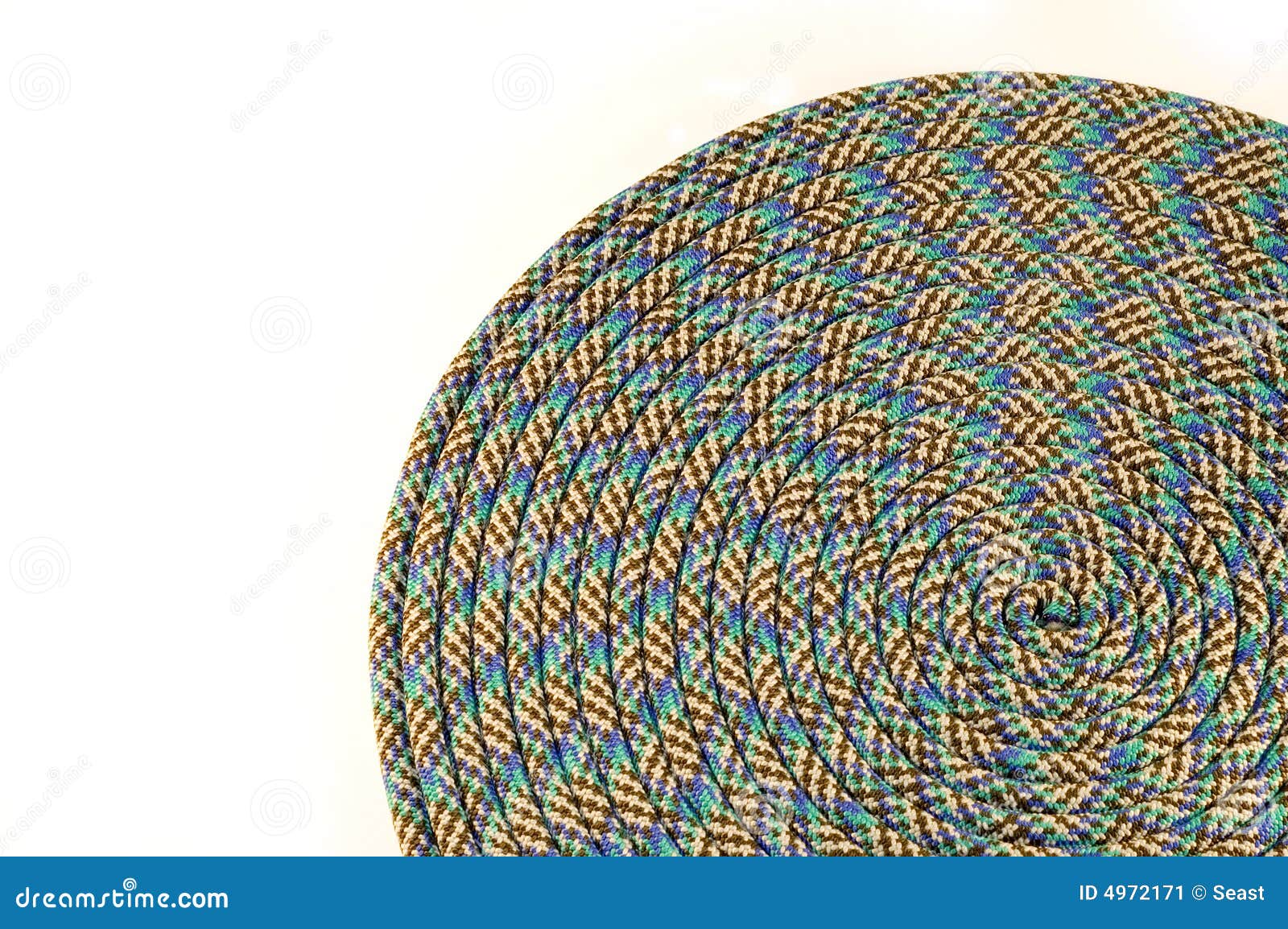 Isolated Climbing Rope Curled into Spiral Stock Image - Image of rope ...