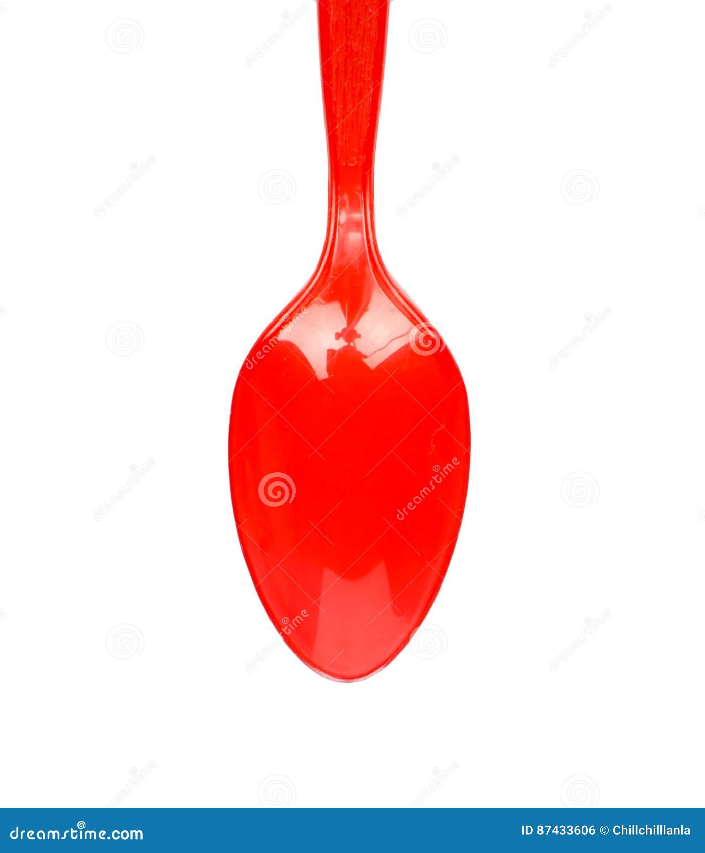 Isolated Close Up Red Spoon Stock Photo - Image of kitchen, spoons ...