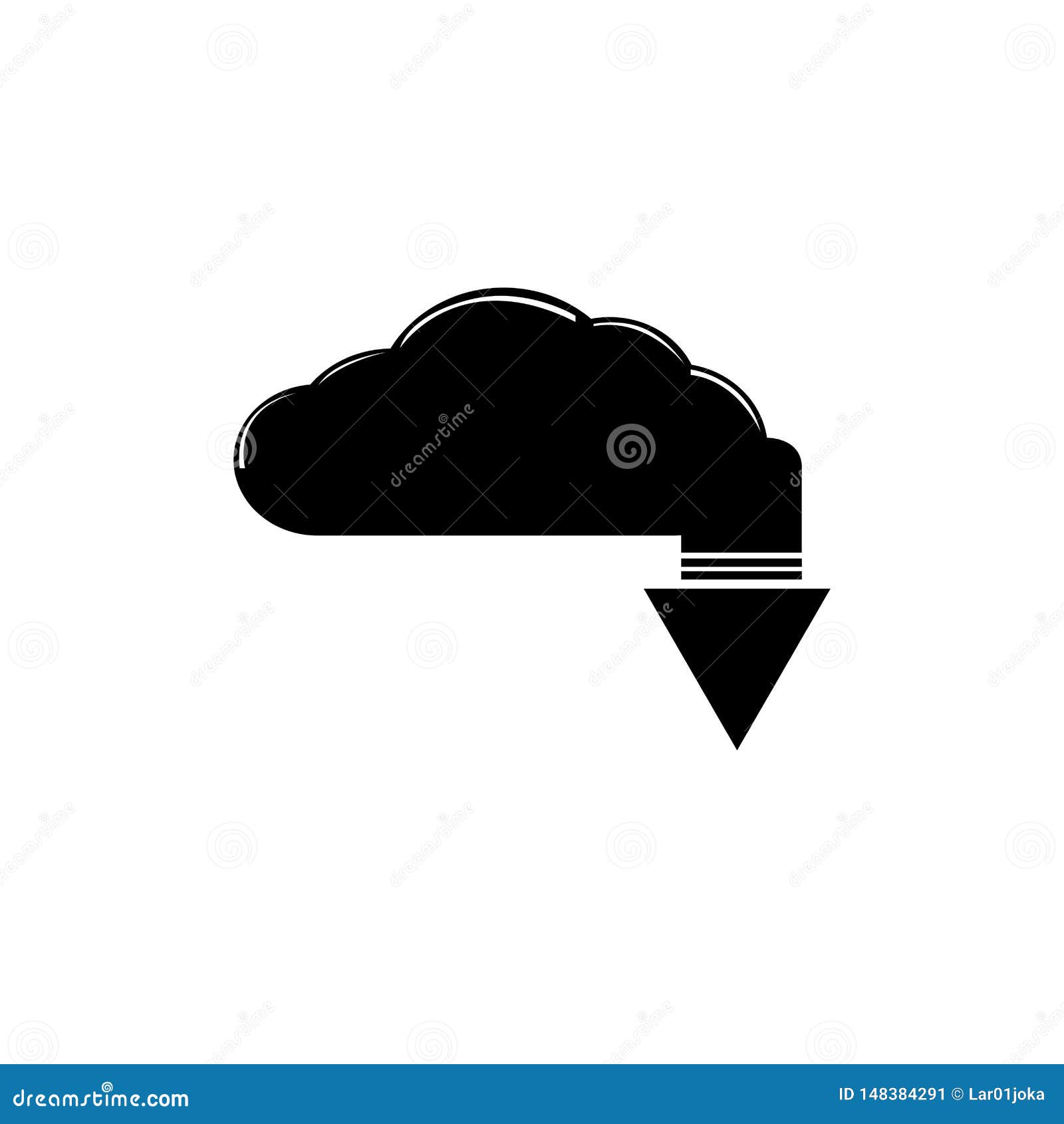 Isolated Cloud Computing Icon on White Background Stock Vector ...
