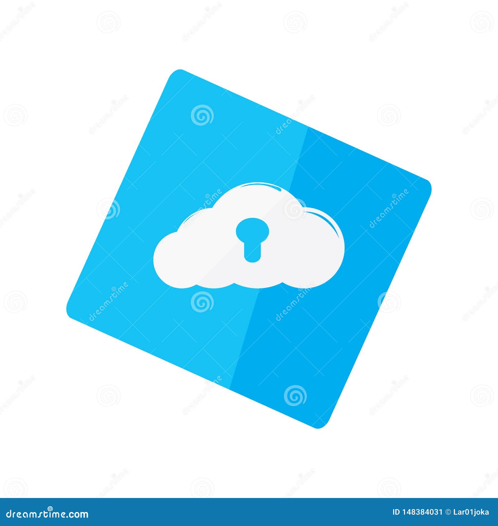 Isolated Cloud Computing Symbol on a Sticker Stock Vector ...