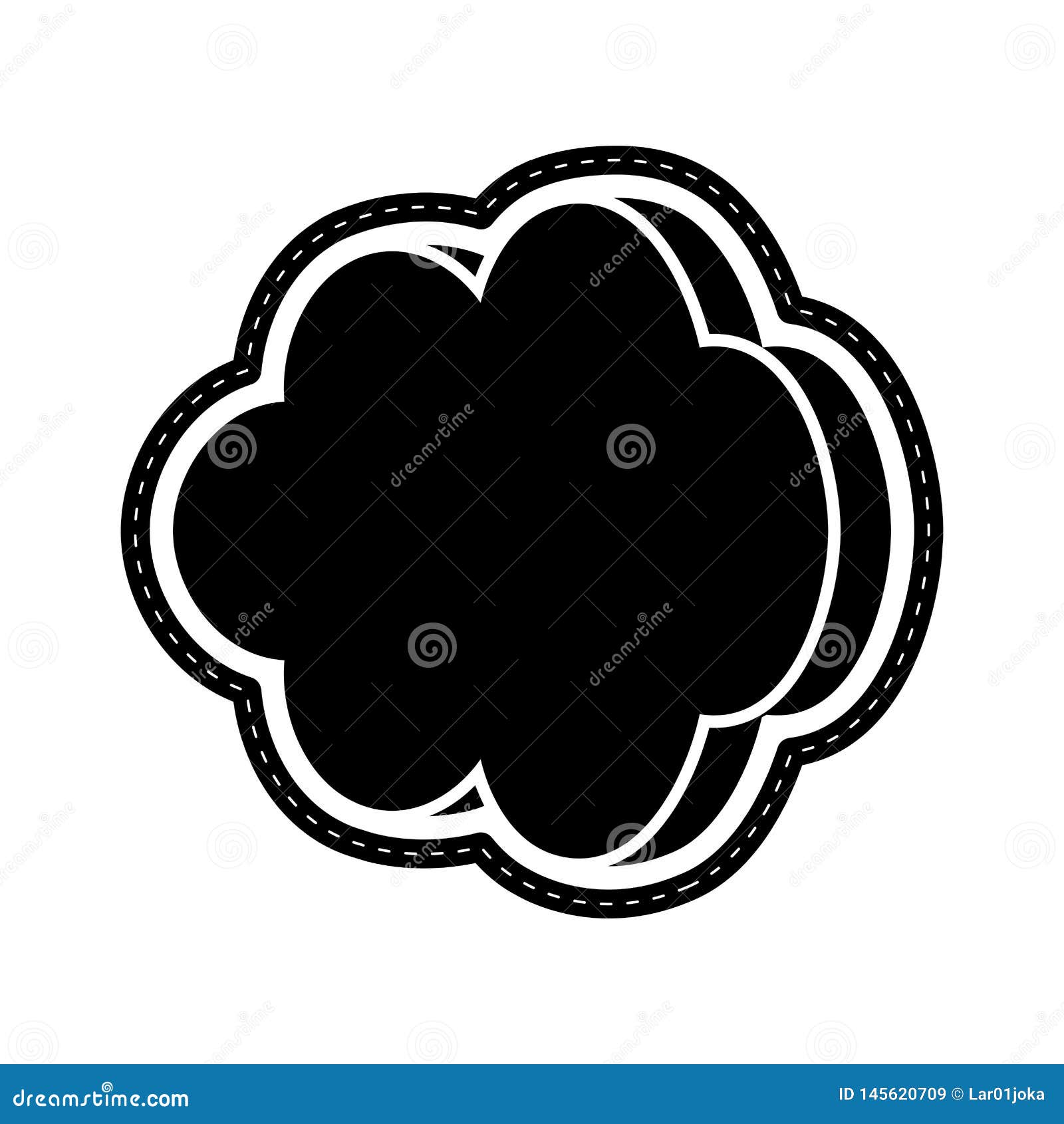 Isolated Cloud Icon Dotted Sticker Stock Vector - Illustration of ...
