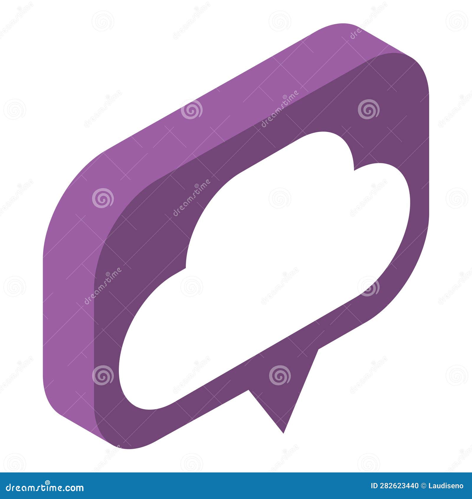 Isolated Cloud Network Streaming Service Icon Vector Stock Vector ...