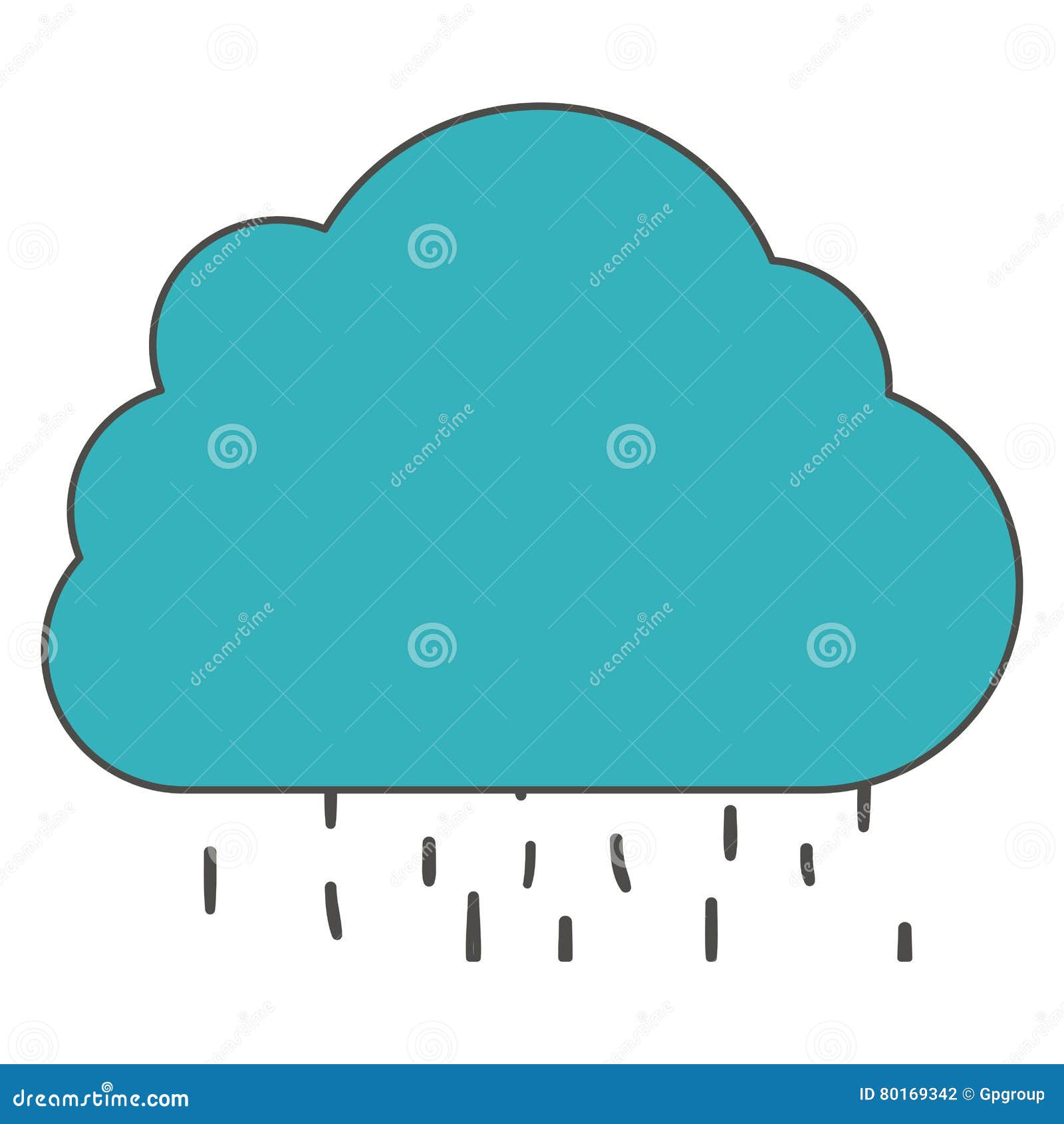 Isolated Cloud and Rain Design Stock Vector - Illustration of climate ...