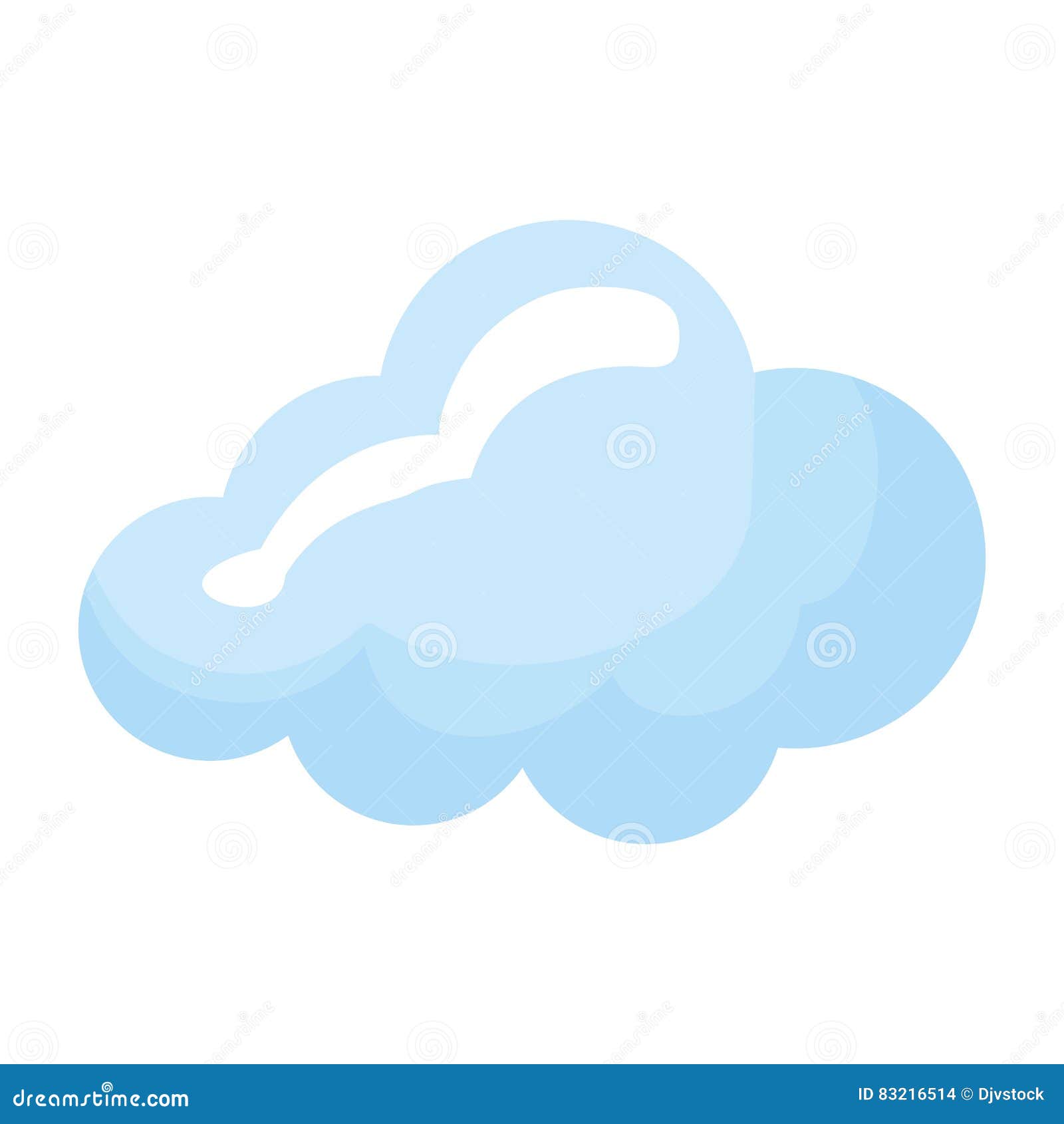 Isolated cloud symbol stock illustration. Illustration of atmosphere ...