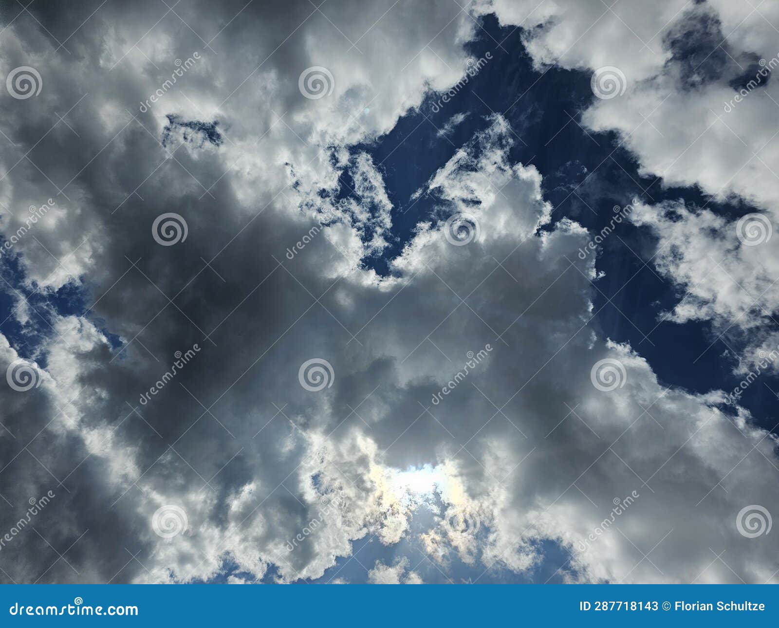 Isolated clouds in the sky stock image. Image of clear - 287718143