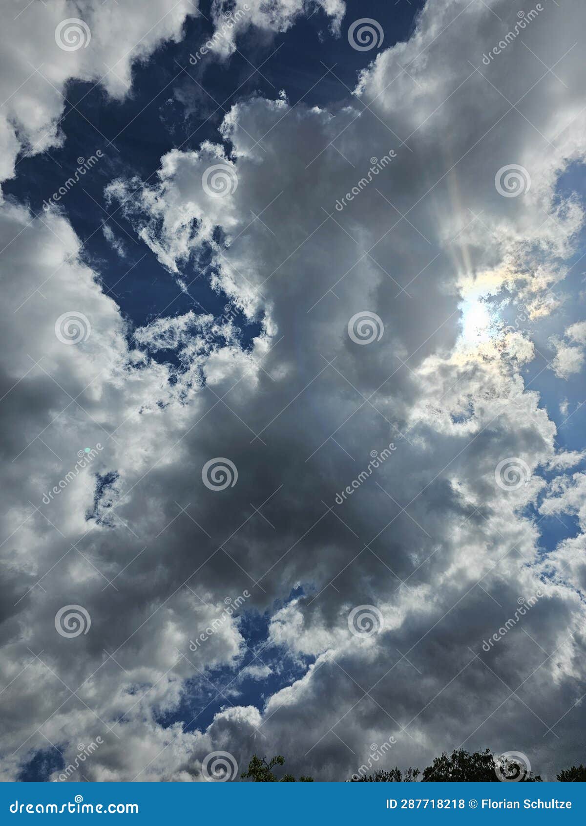 Isolated clouds in the sky stock photo. Image of beauty - 287718218