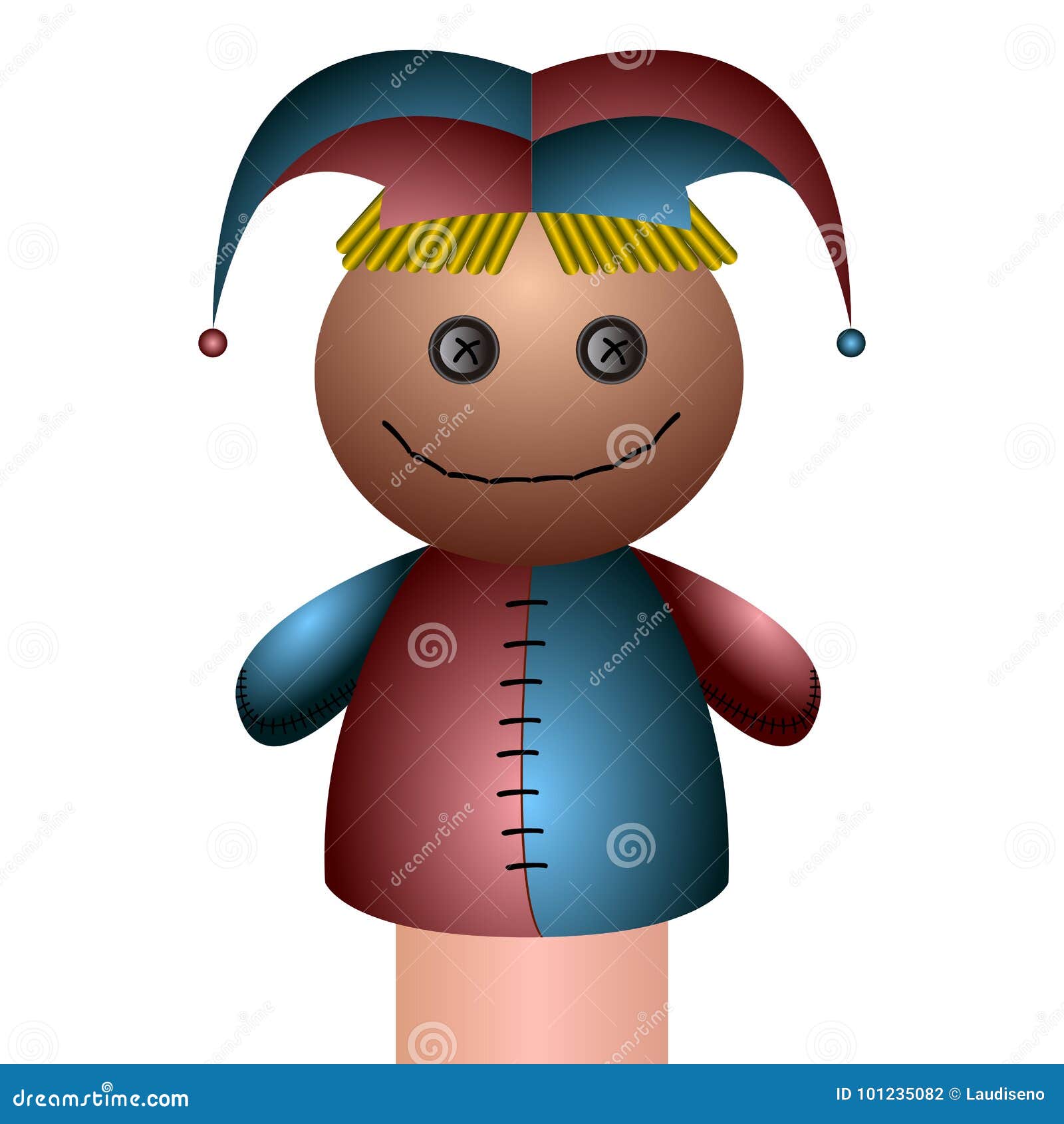 Isolated Clown Puppet Royalty-Free Cartoon | CartoonDealer.com #101272874