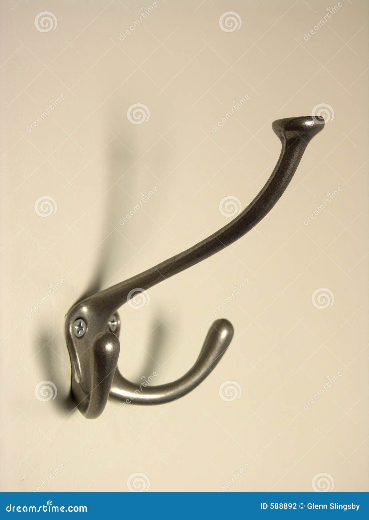 Isolated Coat Hook stock photo. Image of hooks, attached - 588892