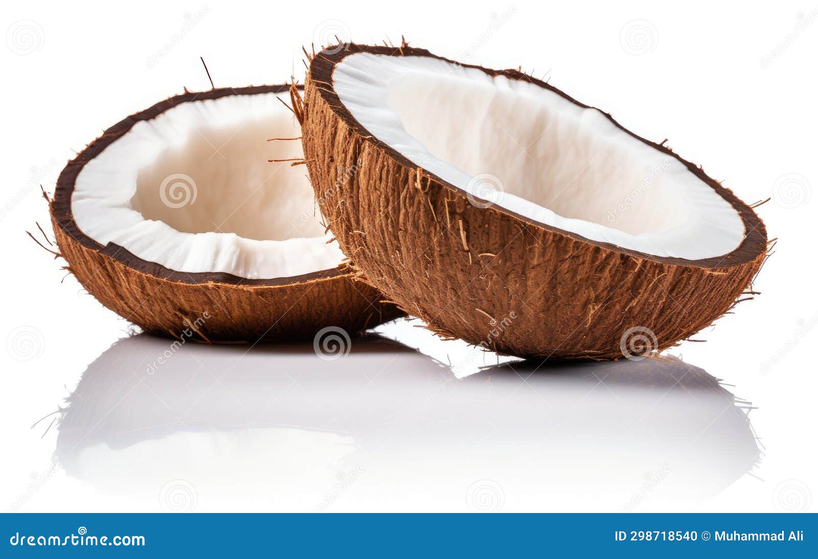 Isolated Coconut Display on White Background Stock Photo - Image of ...