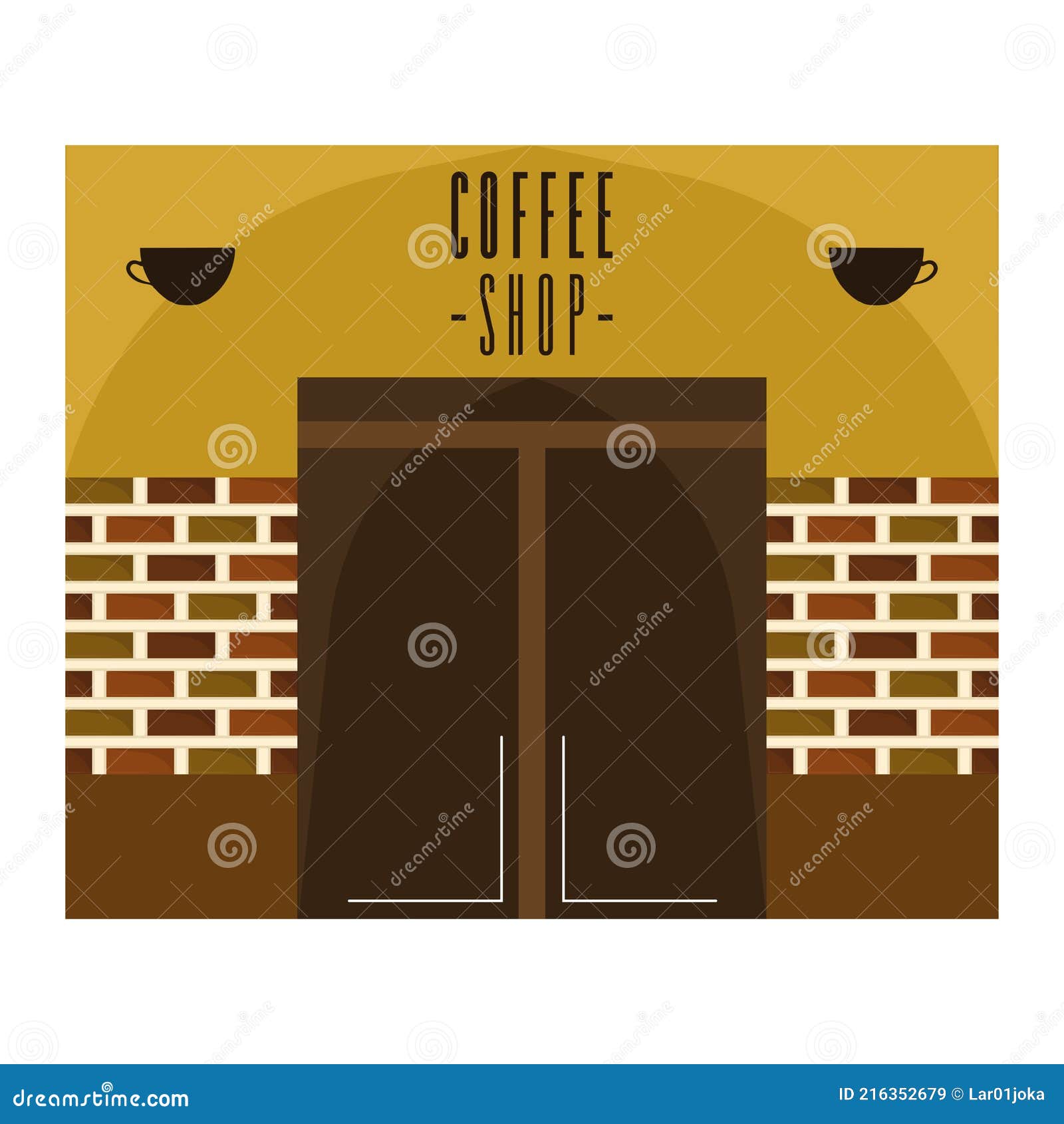 Isolated coffee shop stock vector. Illustration of vector - 216352679