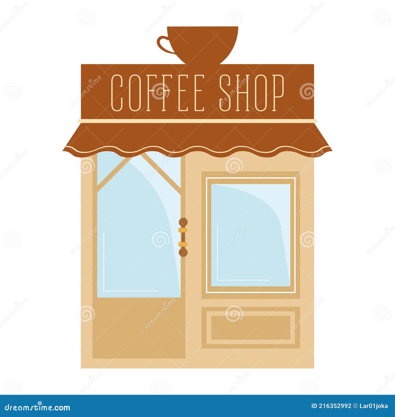 Isolated coffee shop stock vector. Illustration of city - 216352992