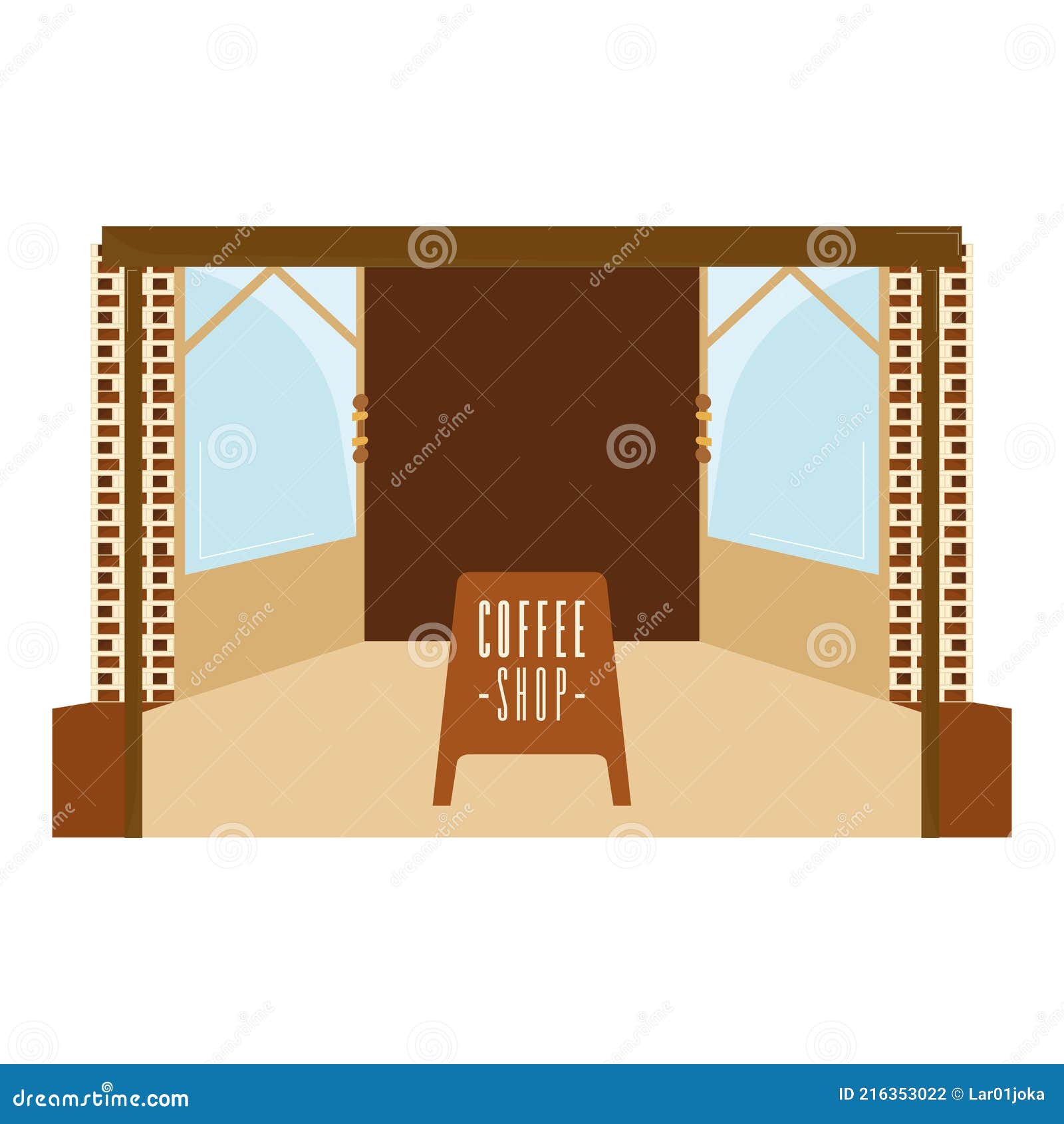 Isolated coffee shop stock vector. Illustration of vector - 216353022