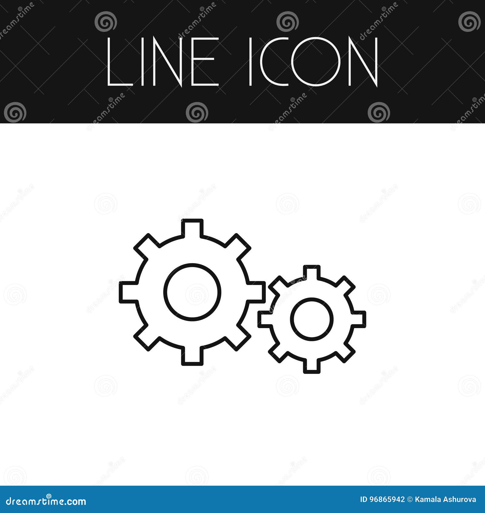 Isolated Cogwheel Outline. Development Vector Element Can Be Used for ...