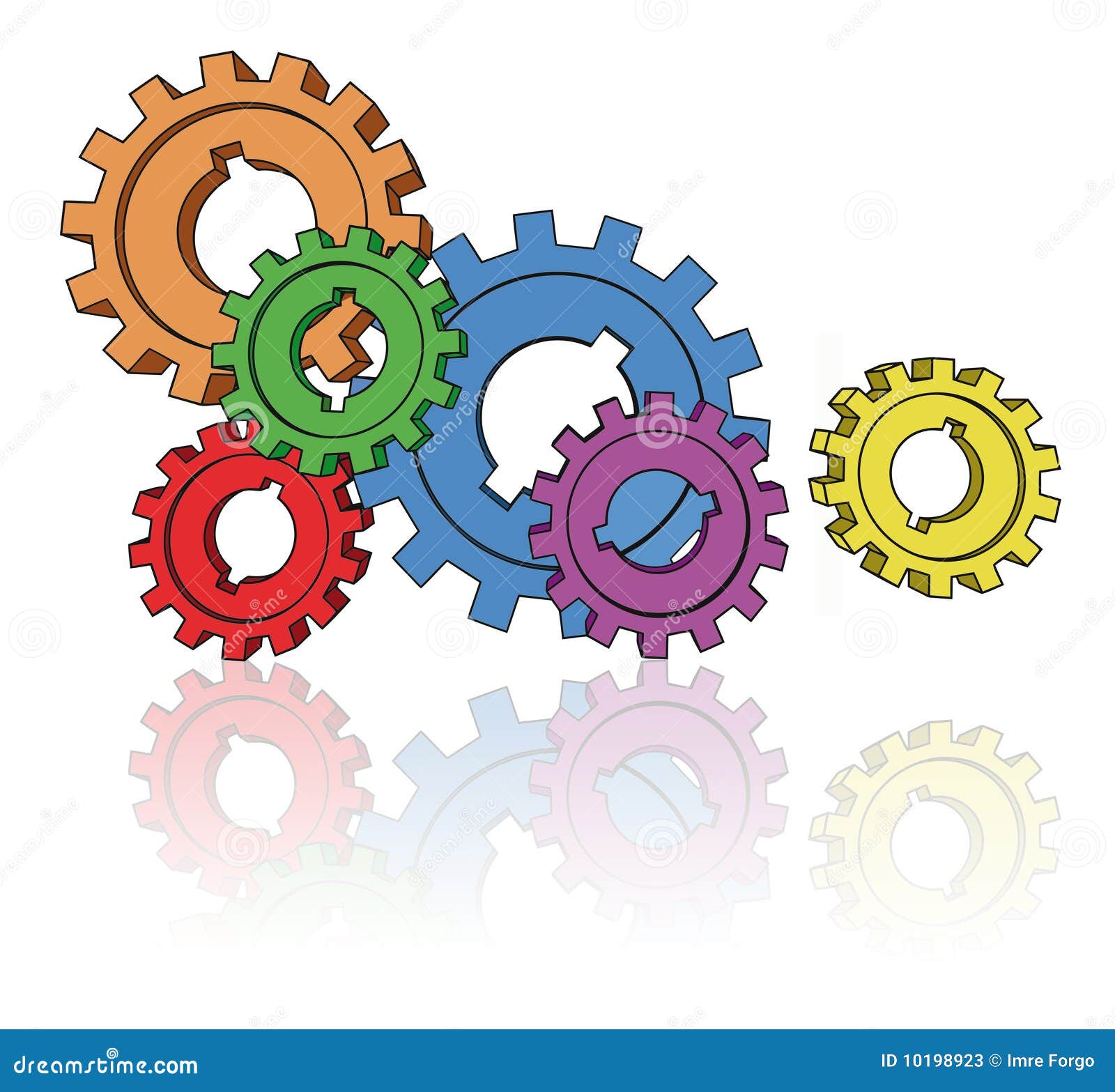 Isolated cogwheels stock illustration. Illustration of cogwheel - 10198923