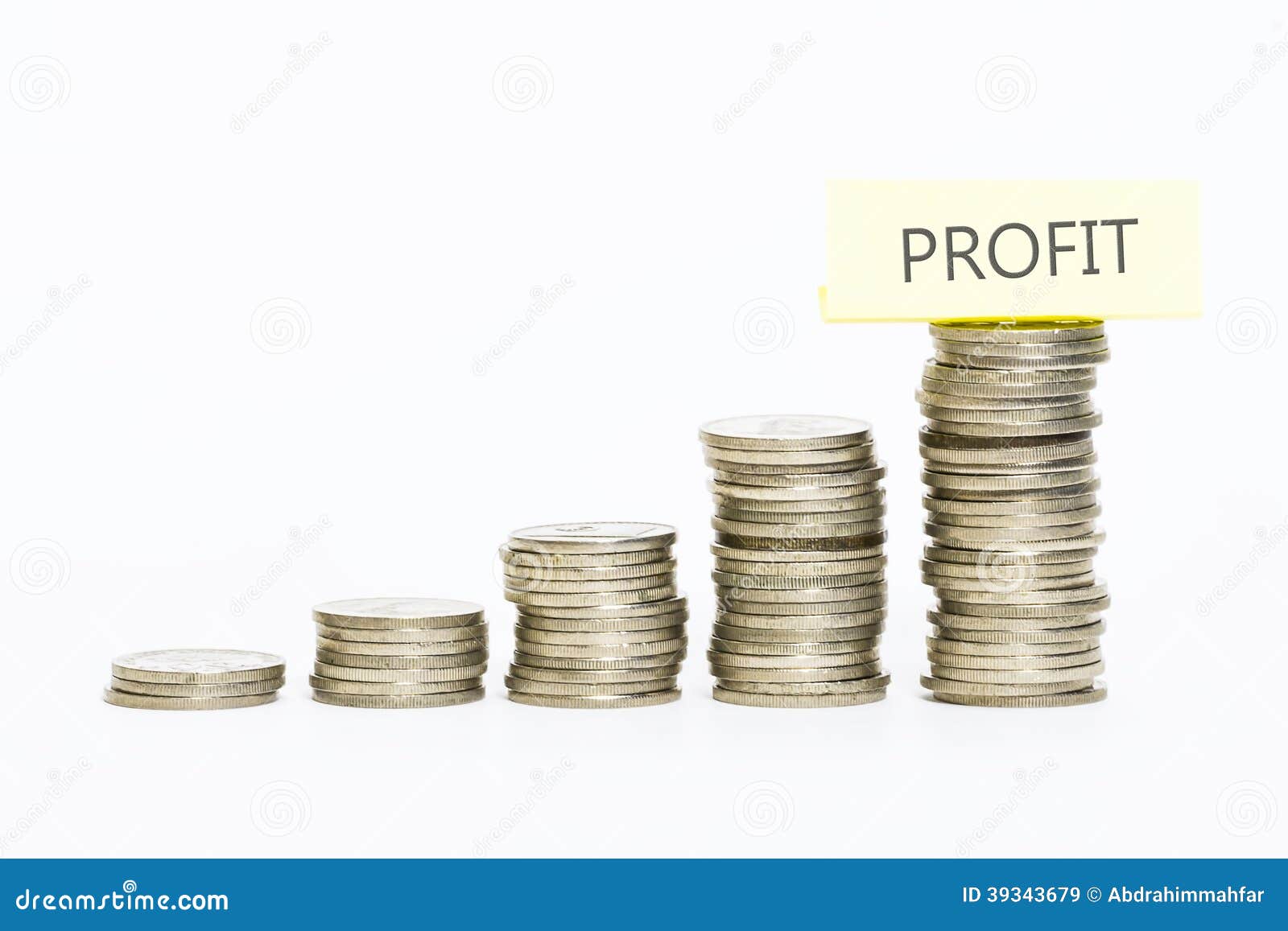 Isolated Coins Stacked On White Background Royalty-Free Stock ...