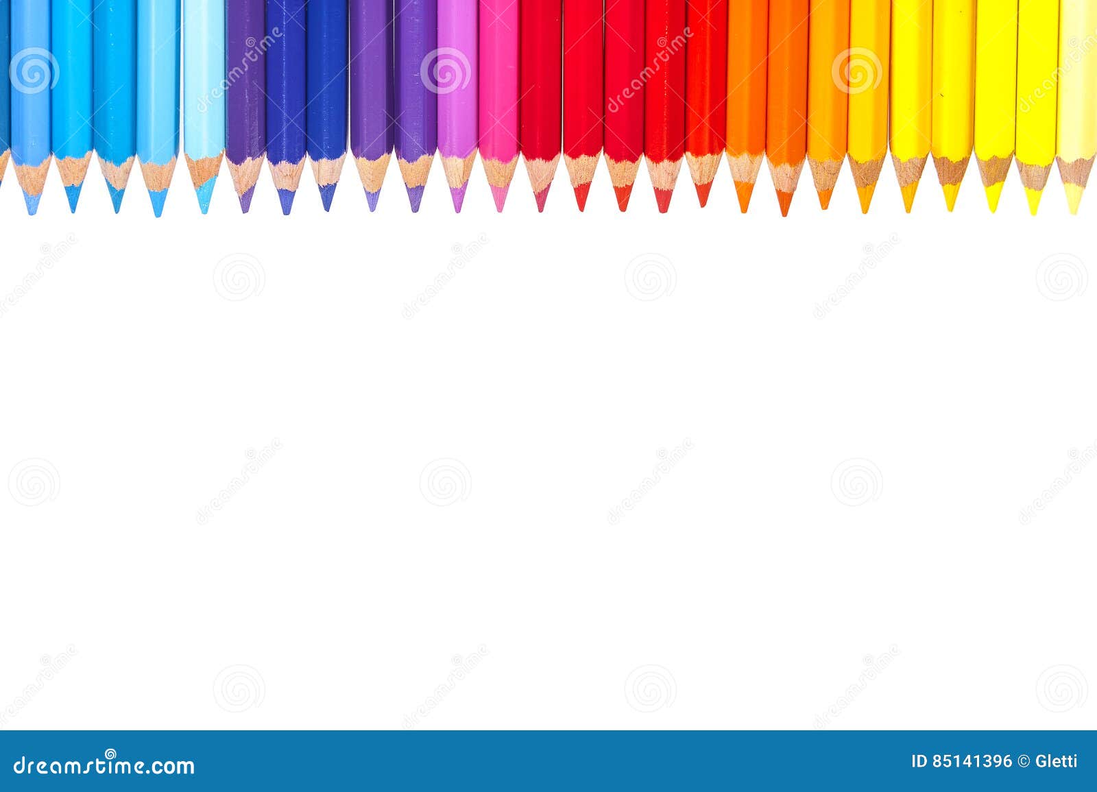 Isolated Color Pencils in Line Stock Photo - Image of play, colors ...