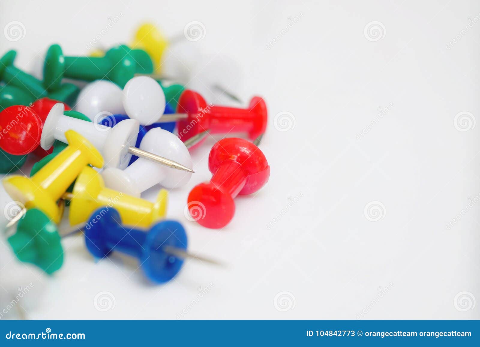 Isolated color push pin stock image. Image of pushpin - 104842773