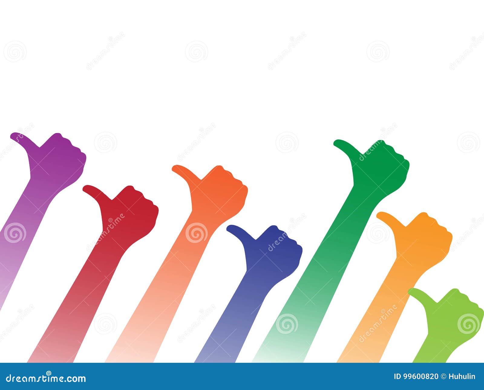 Color thumbs up background stock vector. Illustration of element - 99600820