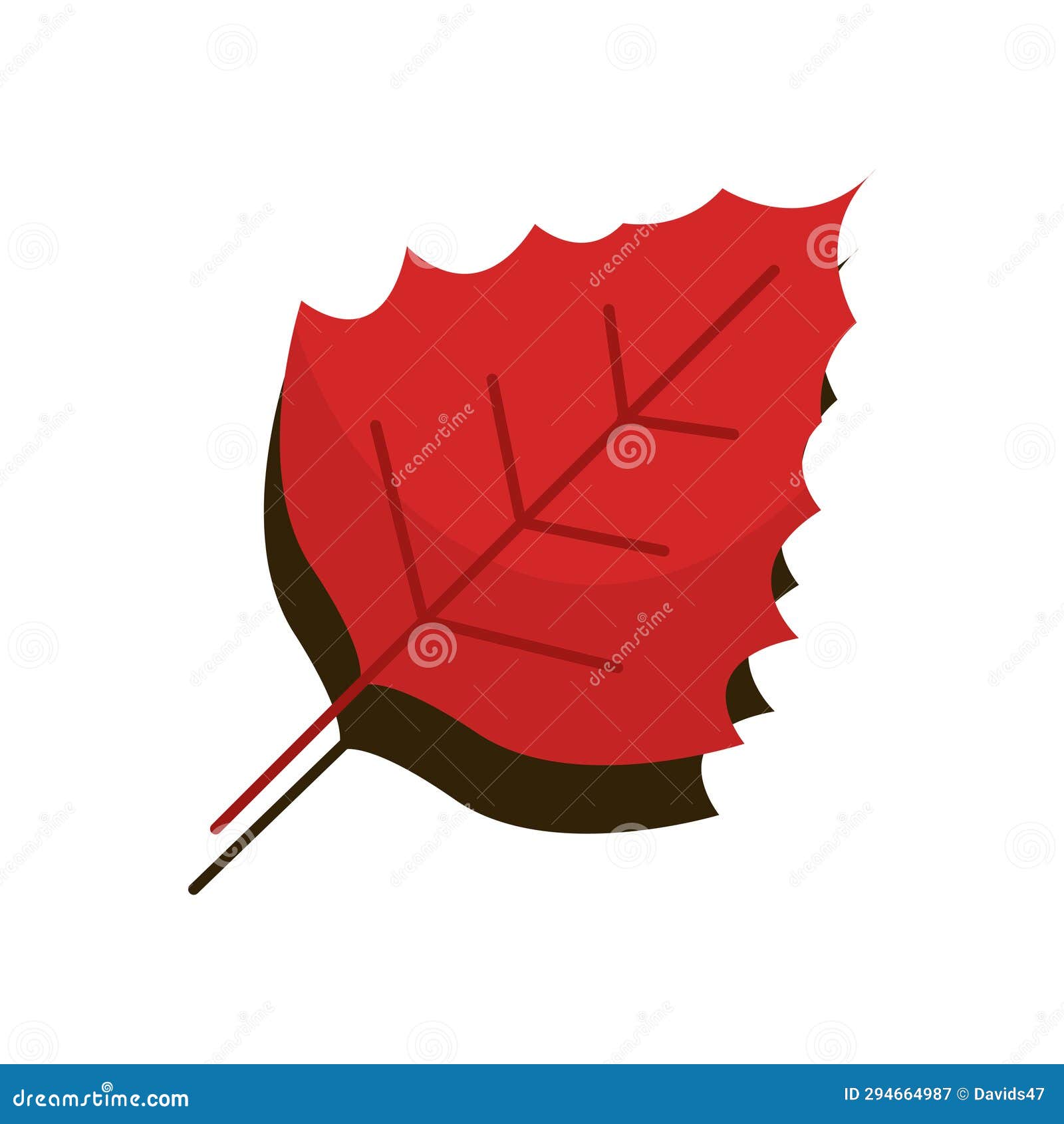 Isolated Colored Autumn Leaf Icon Flat Style Vector Stock Vector ...