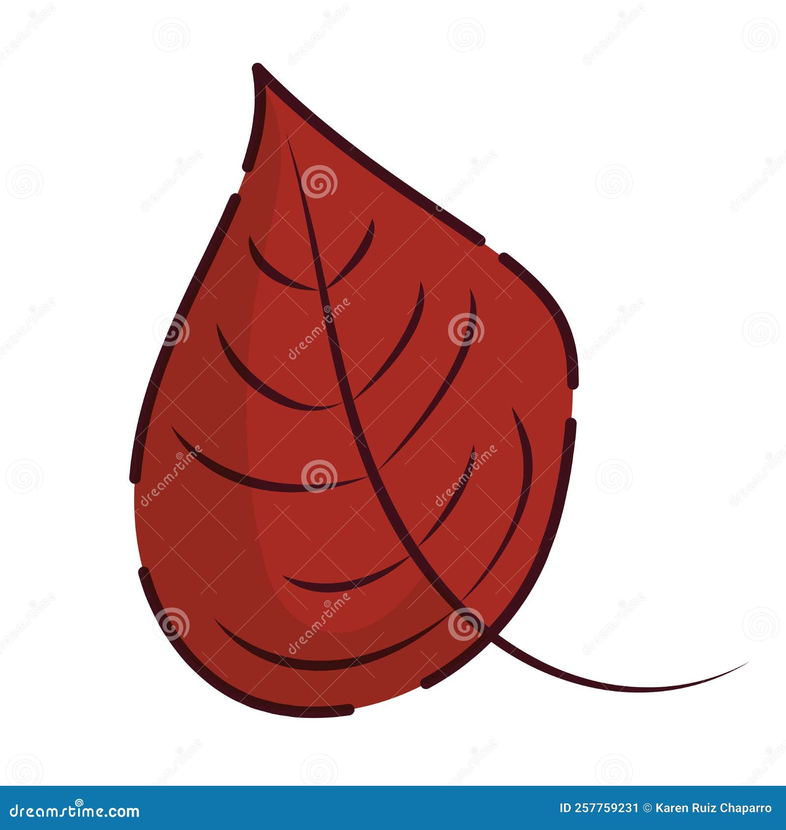 Isolated Colored Autumn Leaf Icon Vector Stock Illustration ...