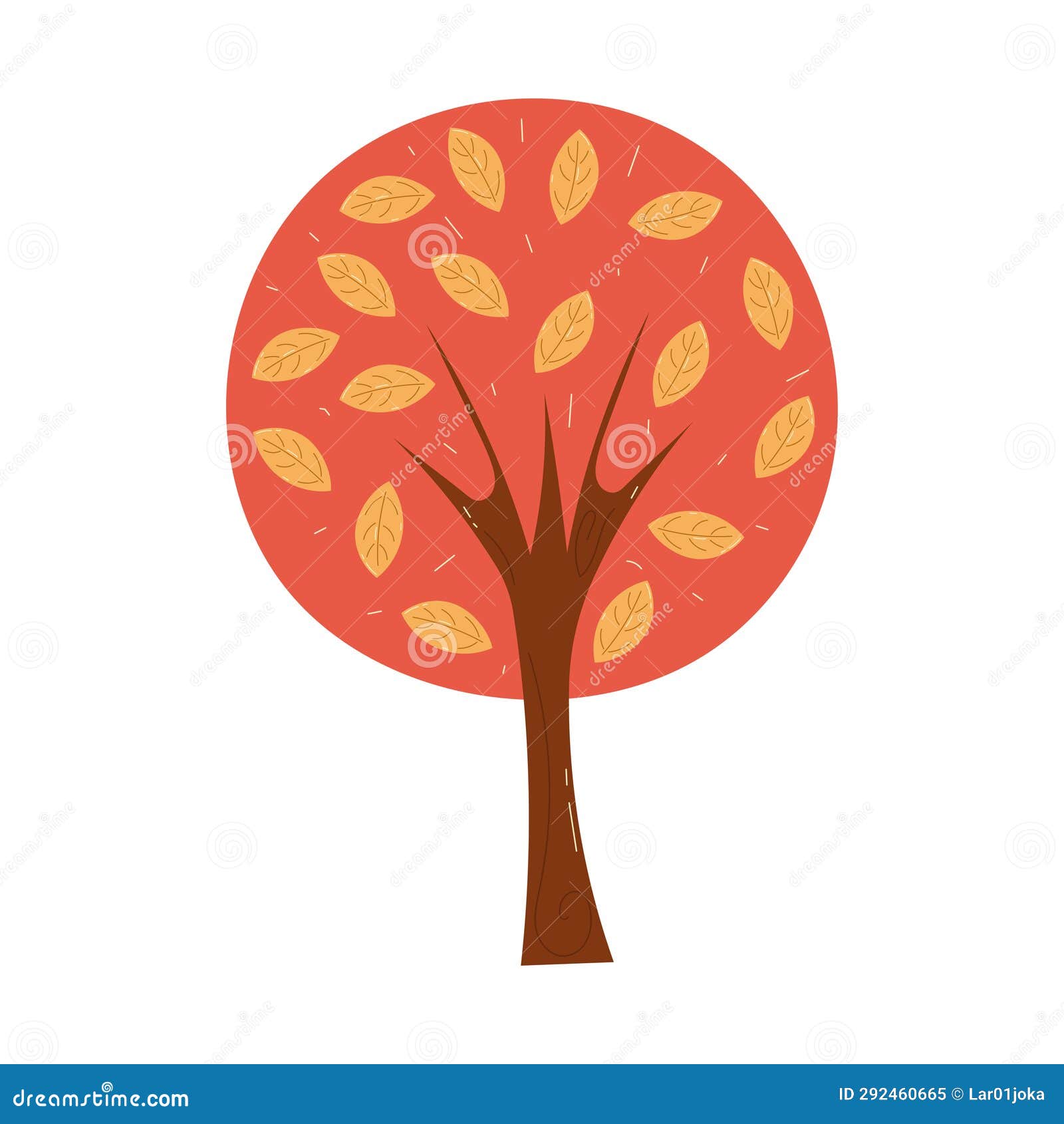 Isolated Colored Autumn Tree Sketch Icon Vector Stock Vector ...