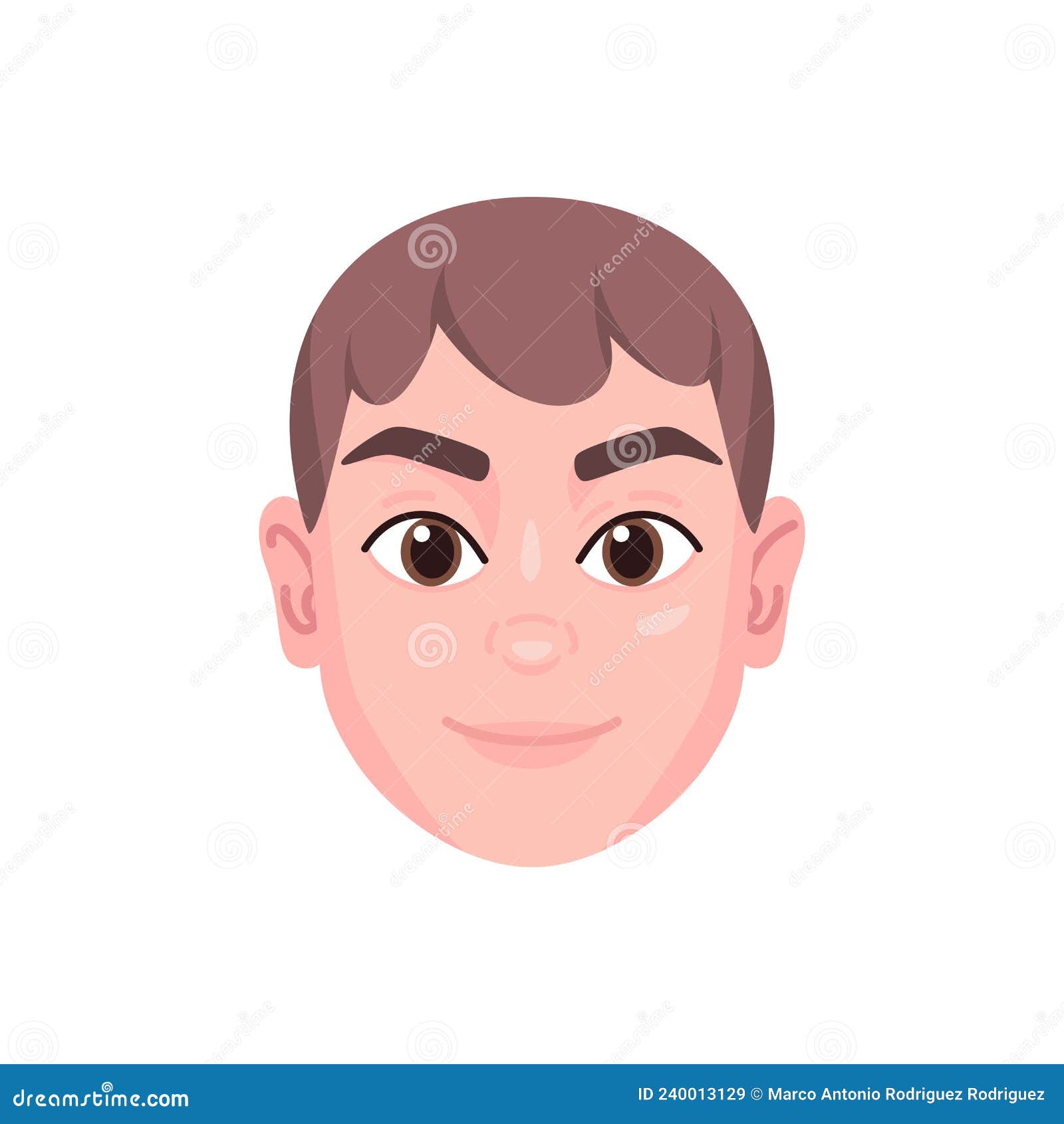 Isolated Colored Avatar of a Man Stock Vector - Illustration of symbol ...