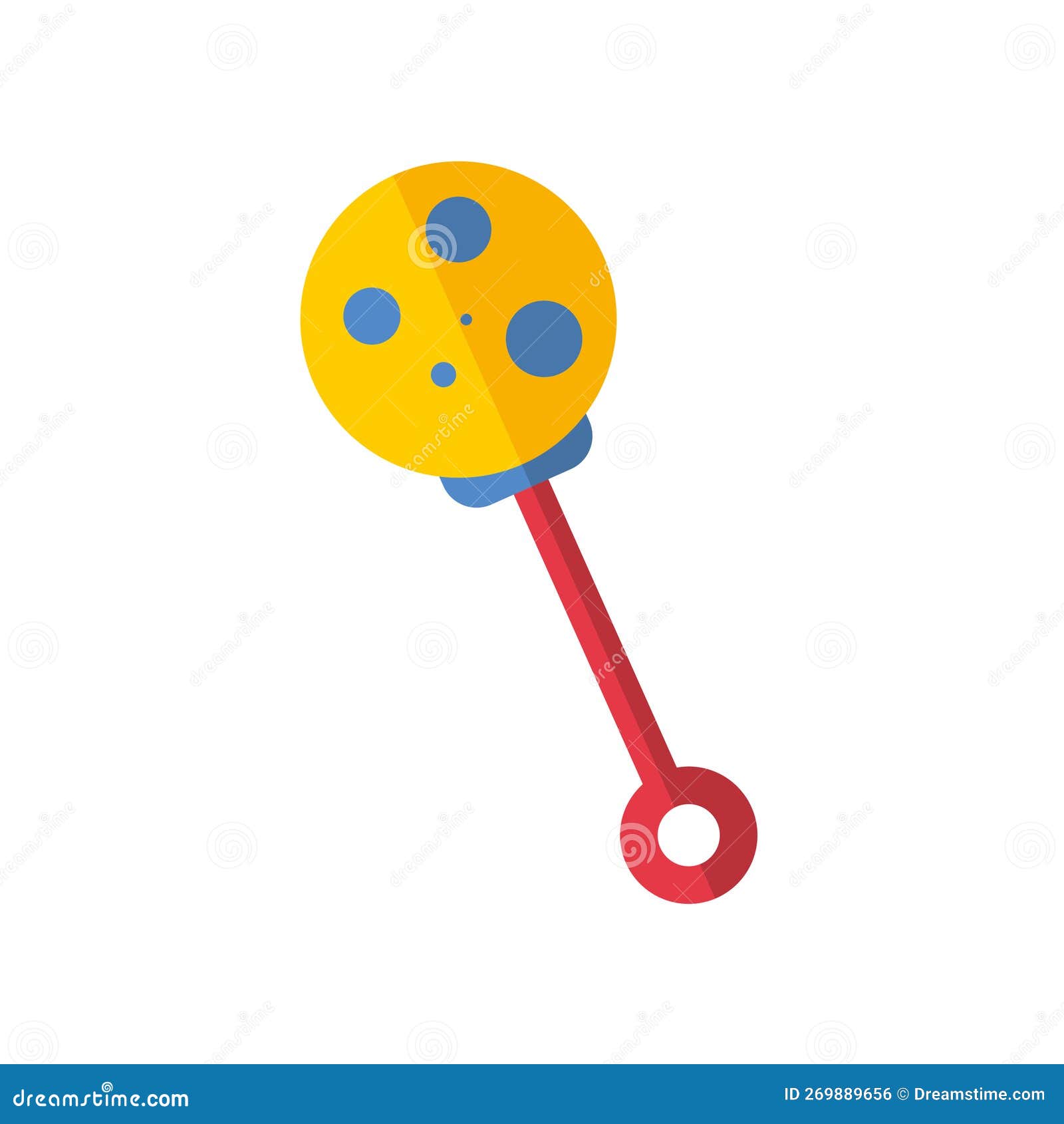 Isolated Colored Baby Shaker Toy Icon Flat Design Vector Stock ...