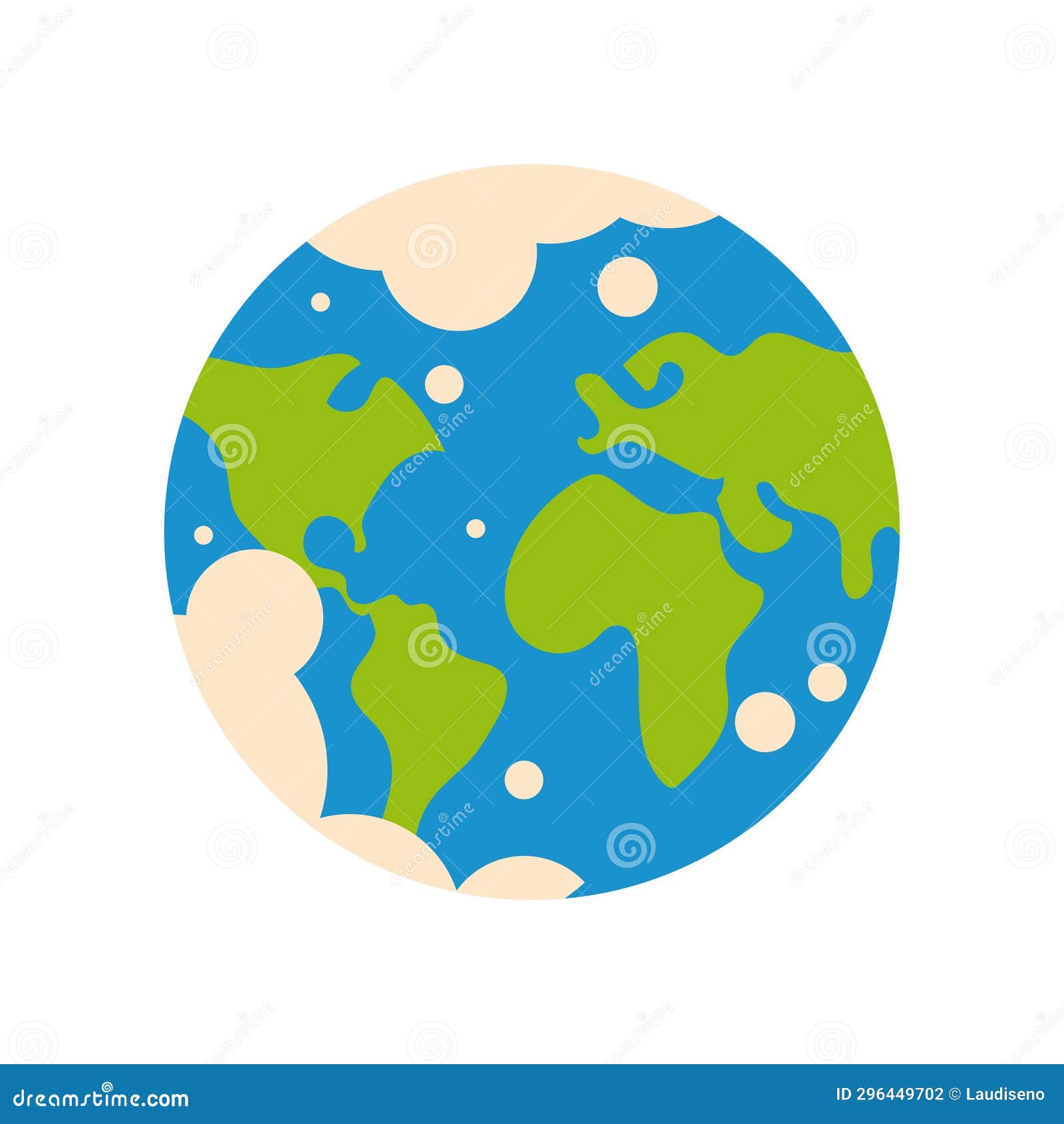 Isolated Colored Badge with the Map of Planet Earth Vector Stock Vector ...