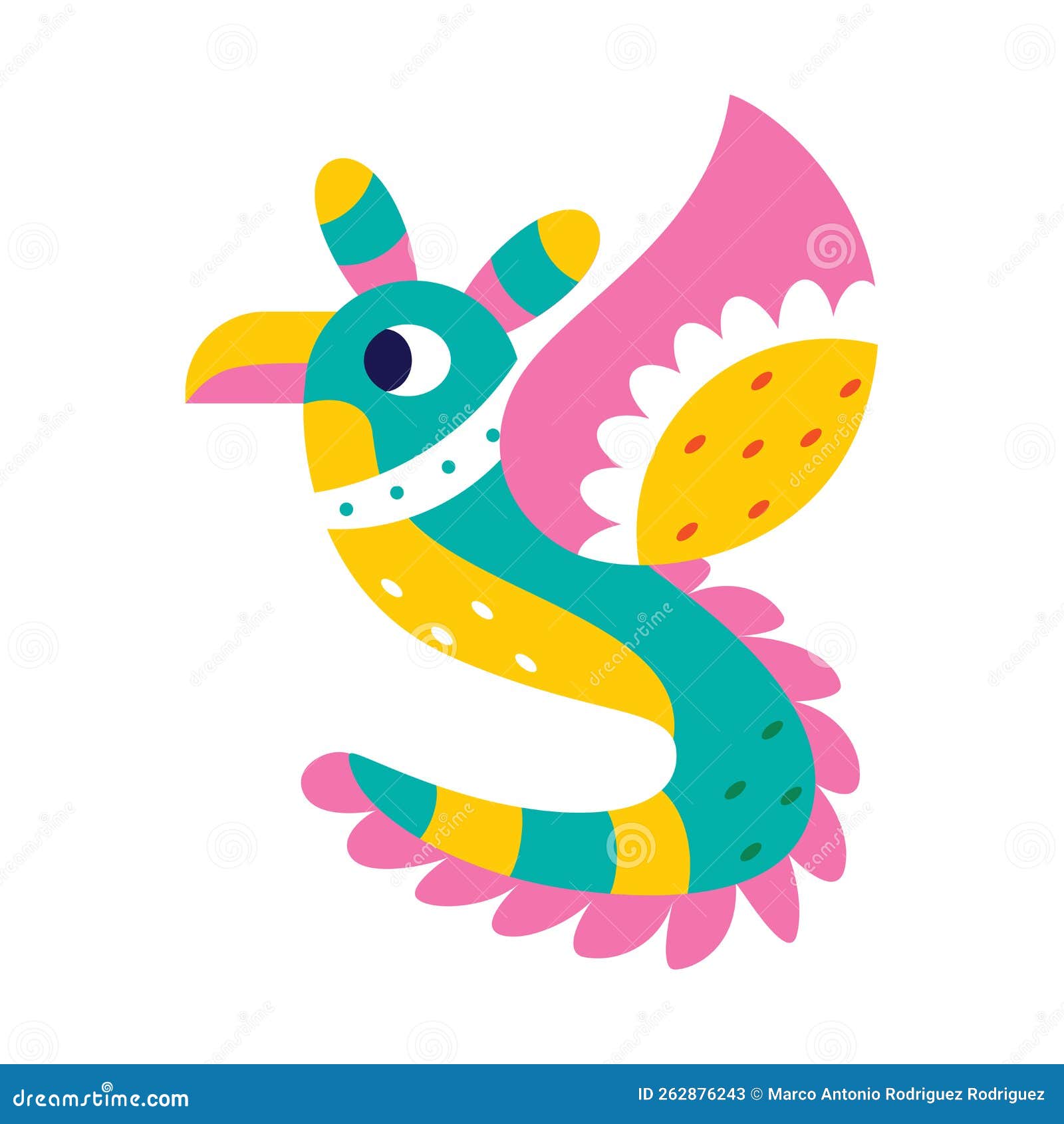 Isolated Colored Bird Alebrije Icon Vector Stock Vector - Illustration of festival, bird: 262876243