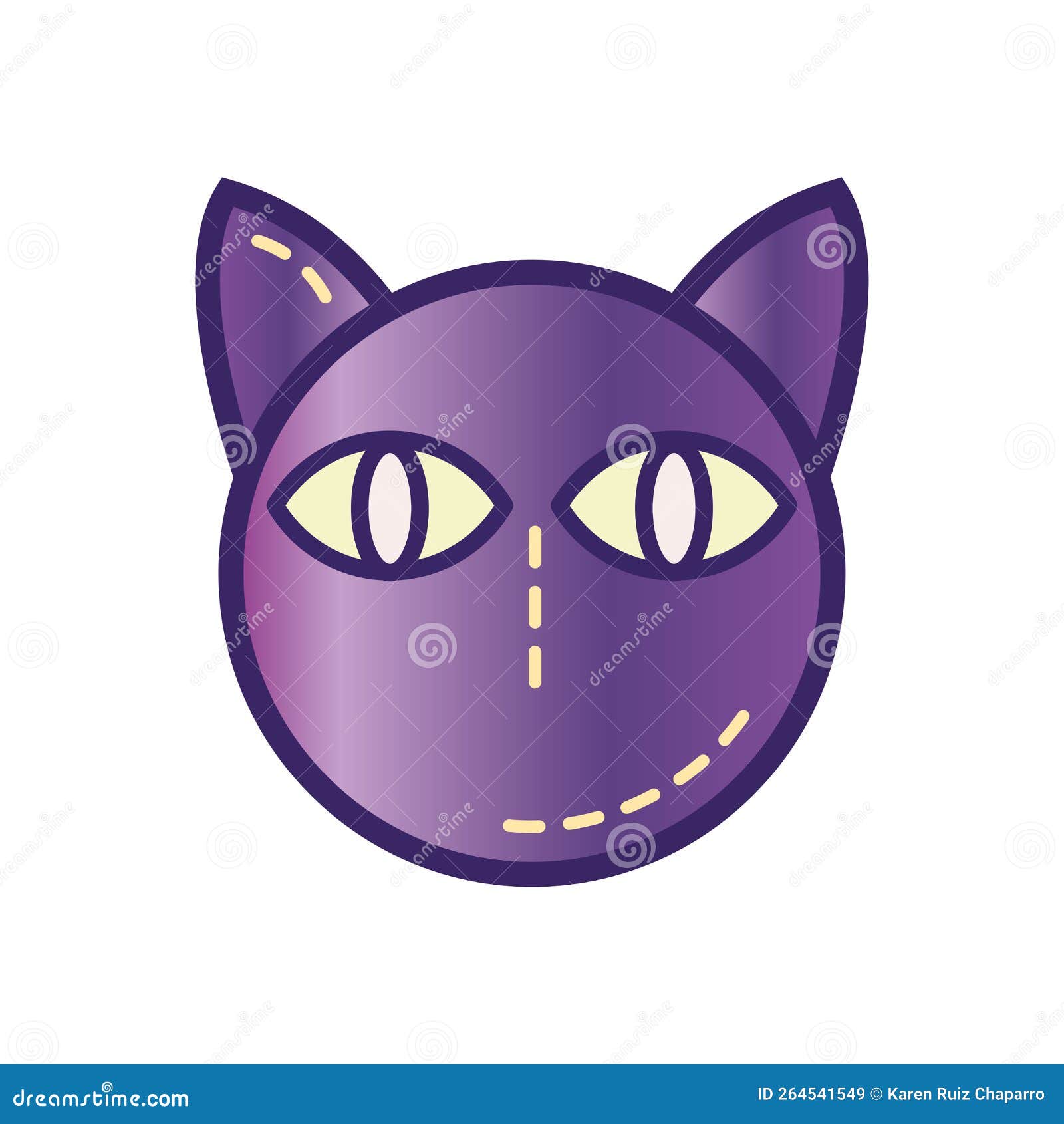 Isolated Colored Black Cat Avatar Magic Icon Vector Stock Vector ...