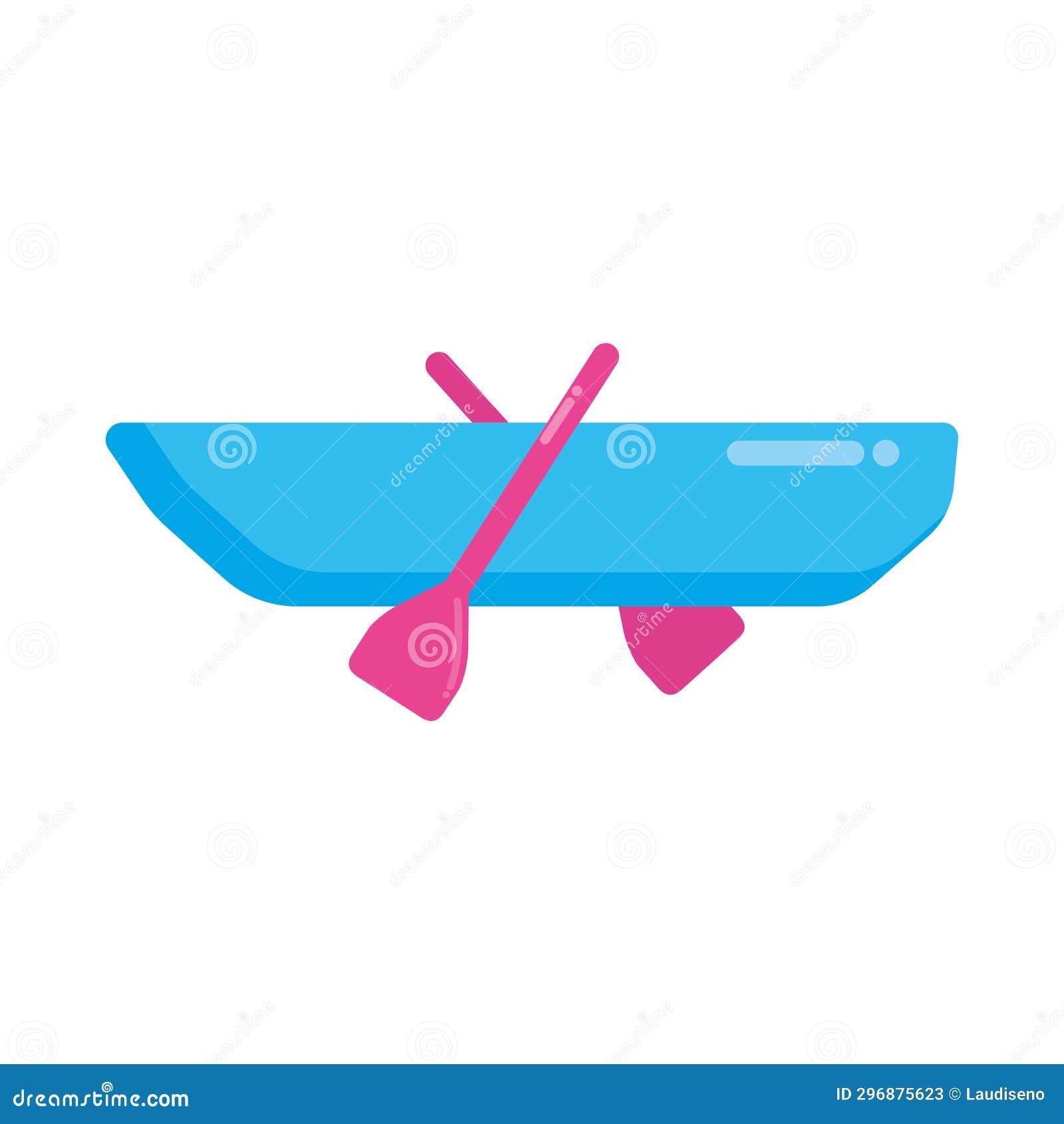 Isolated Colored Boat with Paddles Icon Vector Stock Vector ...