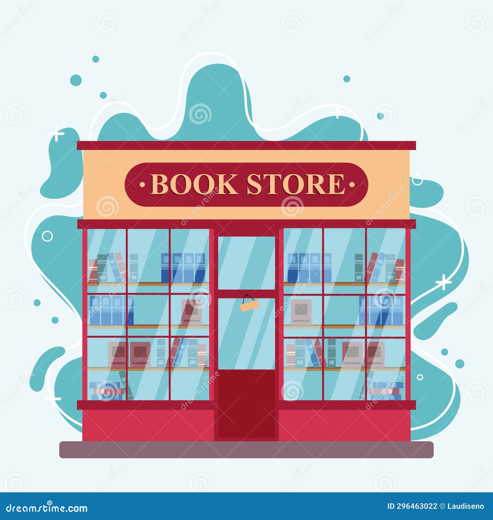 Isolated Colored Book Store Building Sketch Icon Vector Stock ...