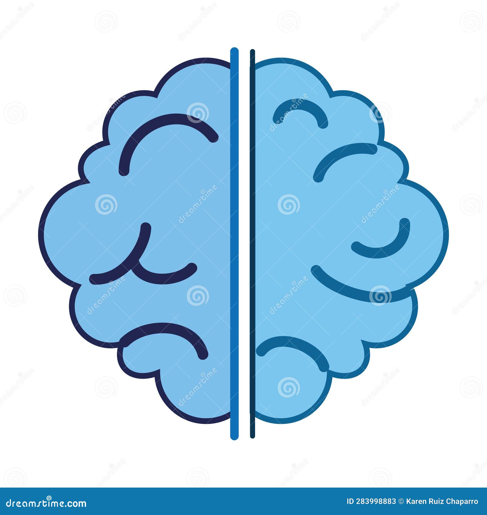 Isolated Colored Brain Sketch Icon Vector Stock Vector - Illustration ...