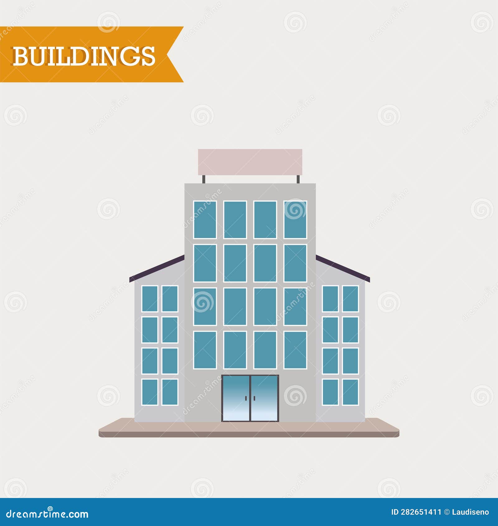 Isolated Colored Building Icon Image Vector Stock Vector - Illustration ...