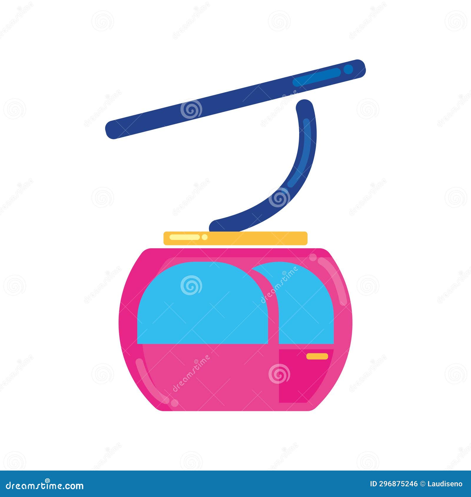 Isolated Colored Cableway Icon Vector Stock Vector - Illustration of ...