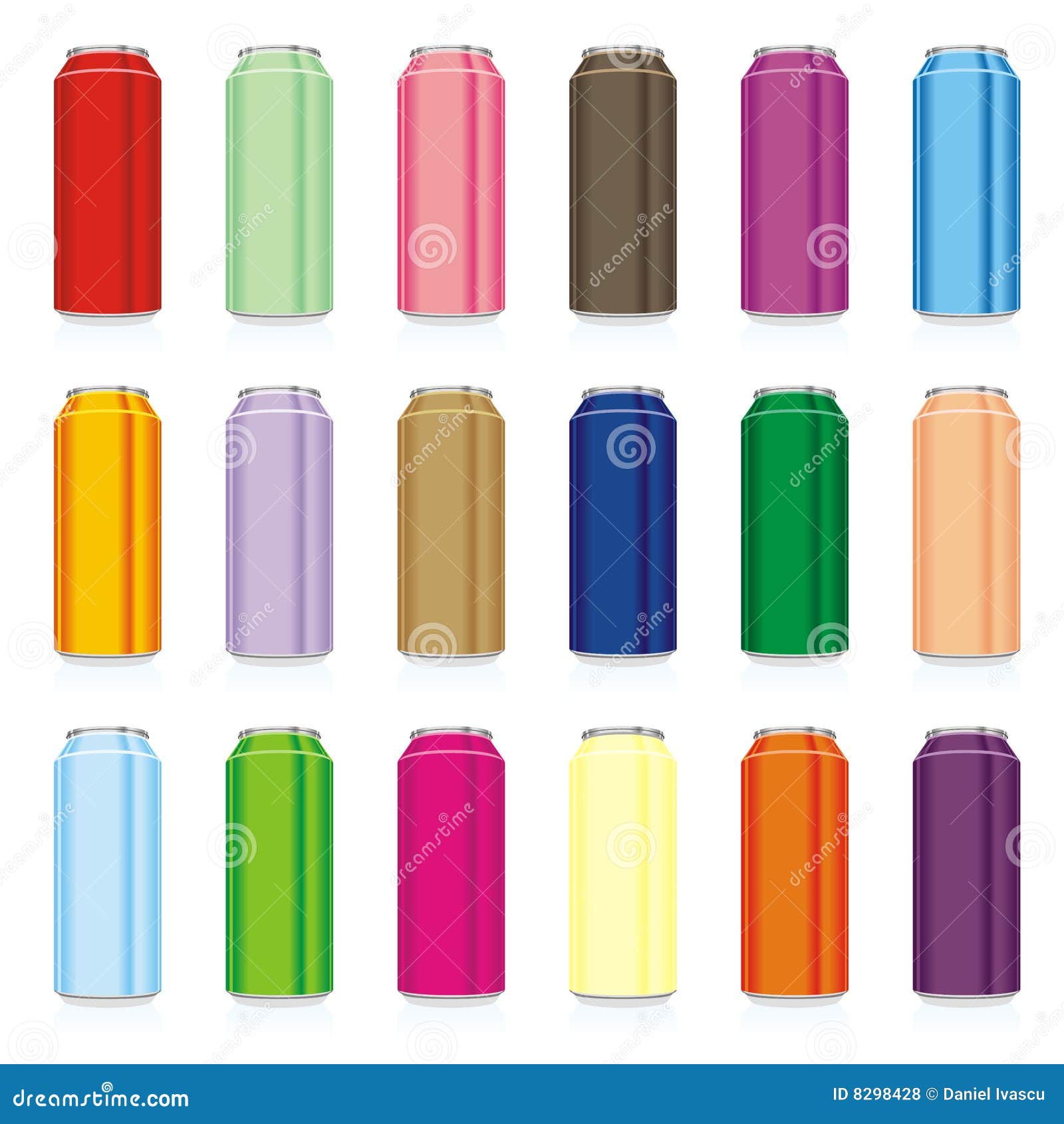 Isolated colored cans stock vector. Illustration of isolated - 8298428