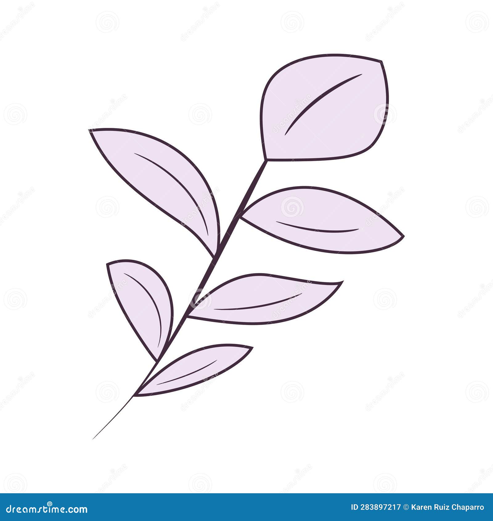 Isolated Colored Children Hand Draw Leaf Sketch Vector Stock Vector ...