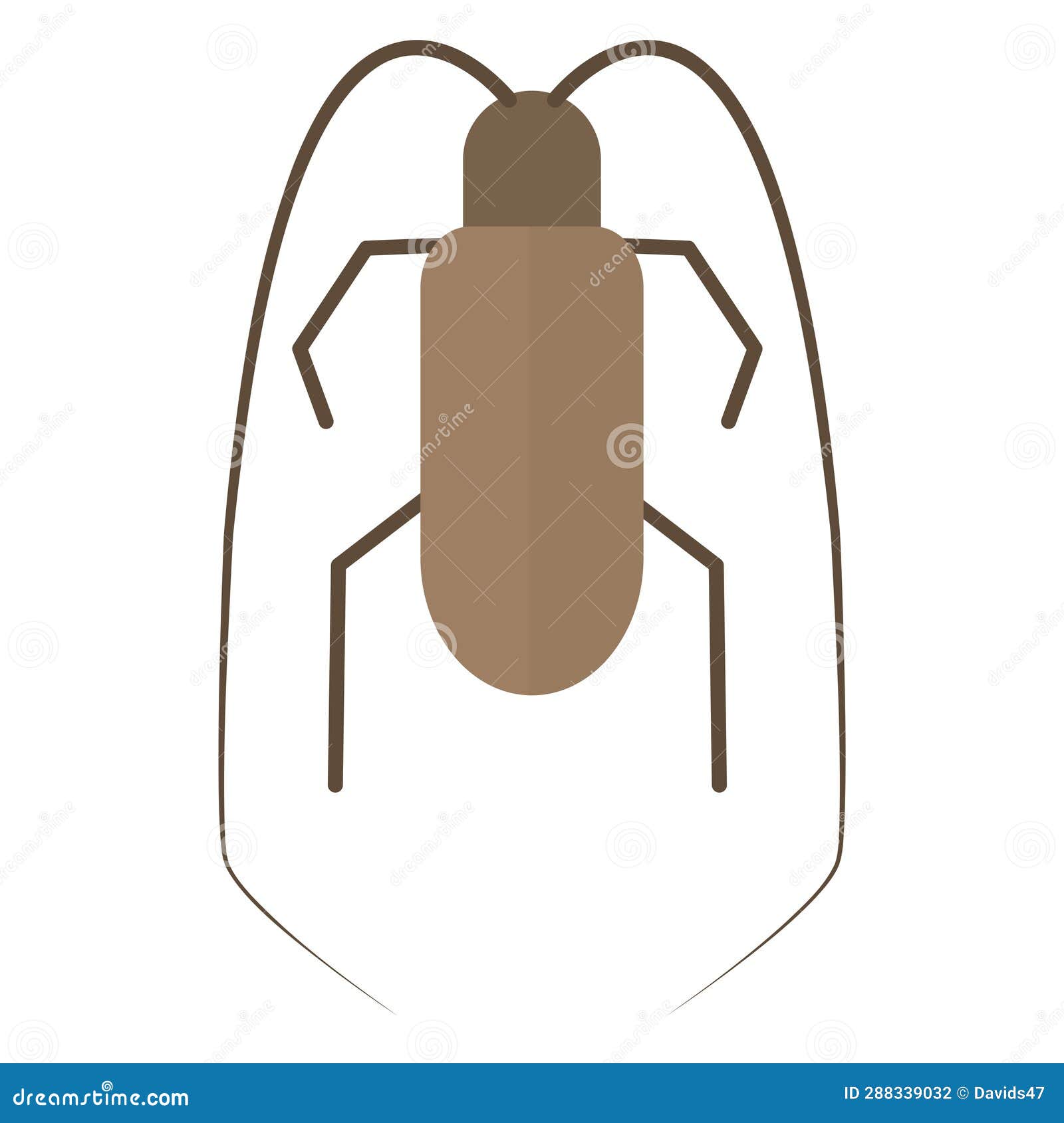 Isolated Colored Cockroach Insect Animal Icon Vector Stock Illustration ...