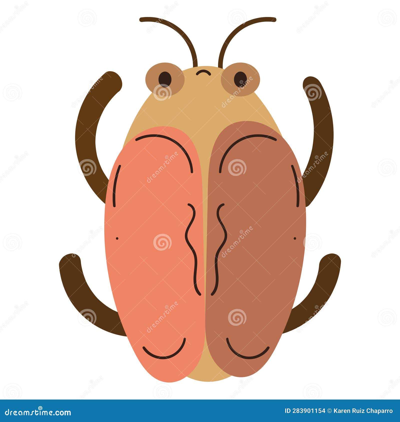 Isolated Colored Cockroach Sketch Character Vector Stock Vector ...
