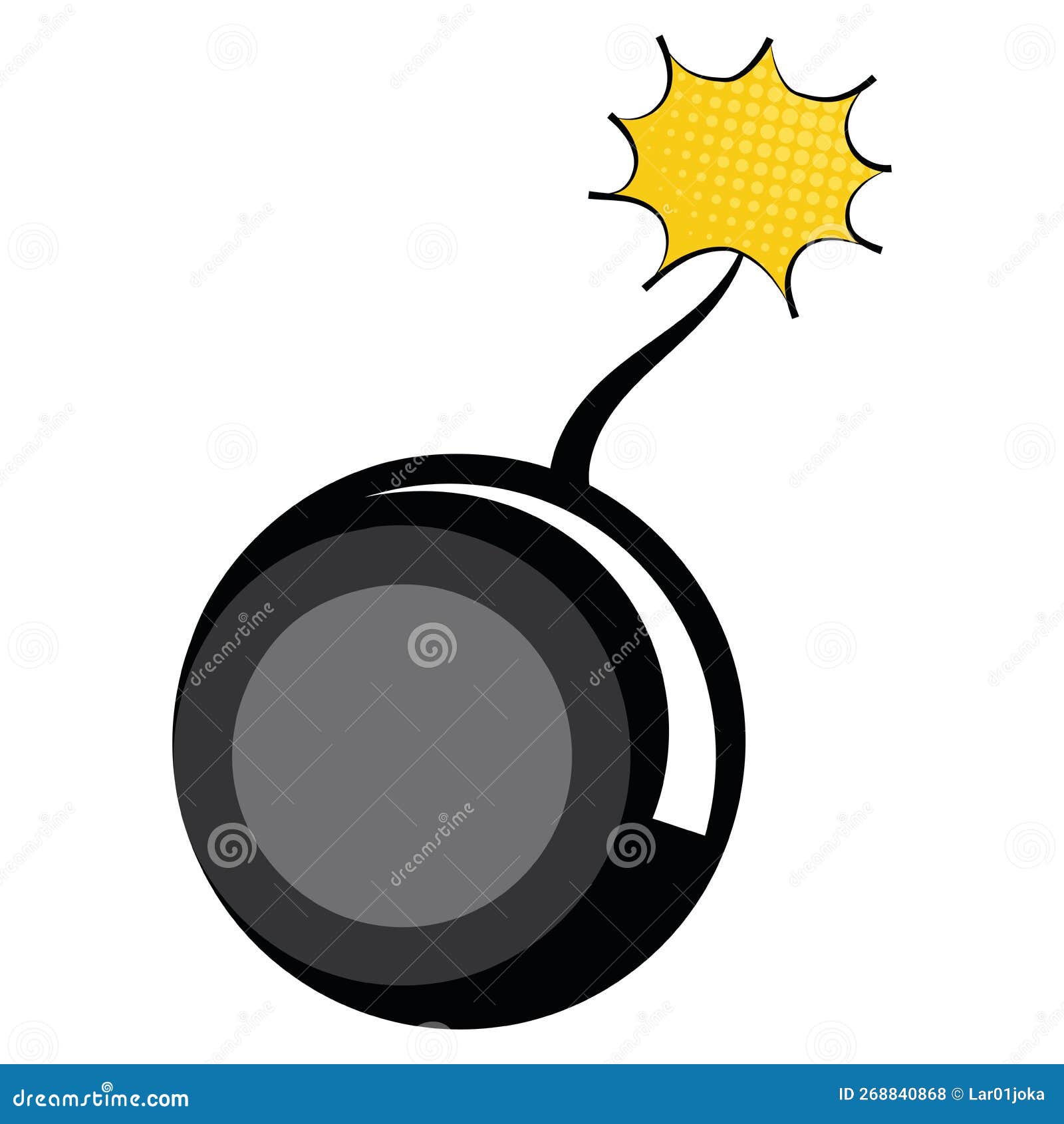 Isolated Colored Comic Bomb with Halftone Effects Vector Stock Vector ...