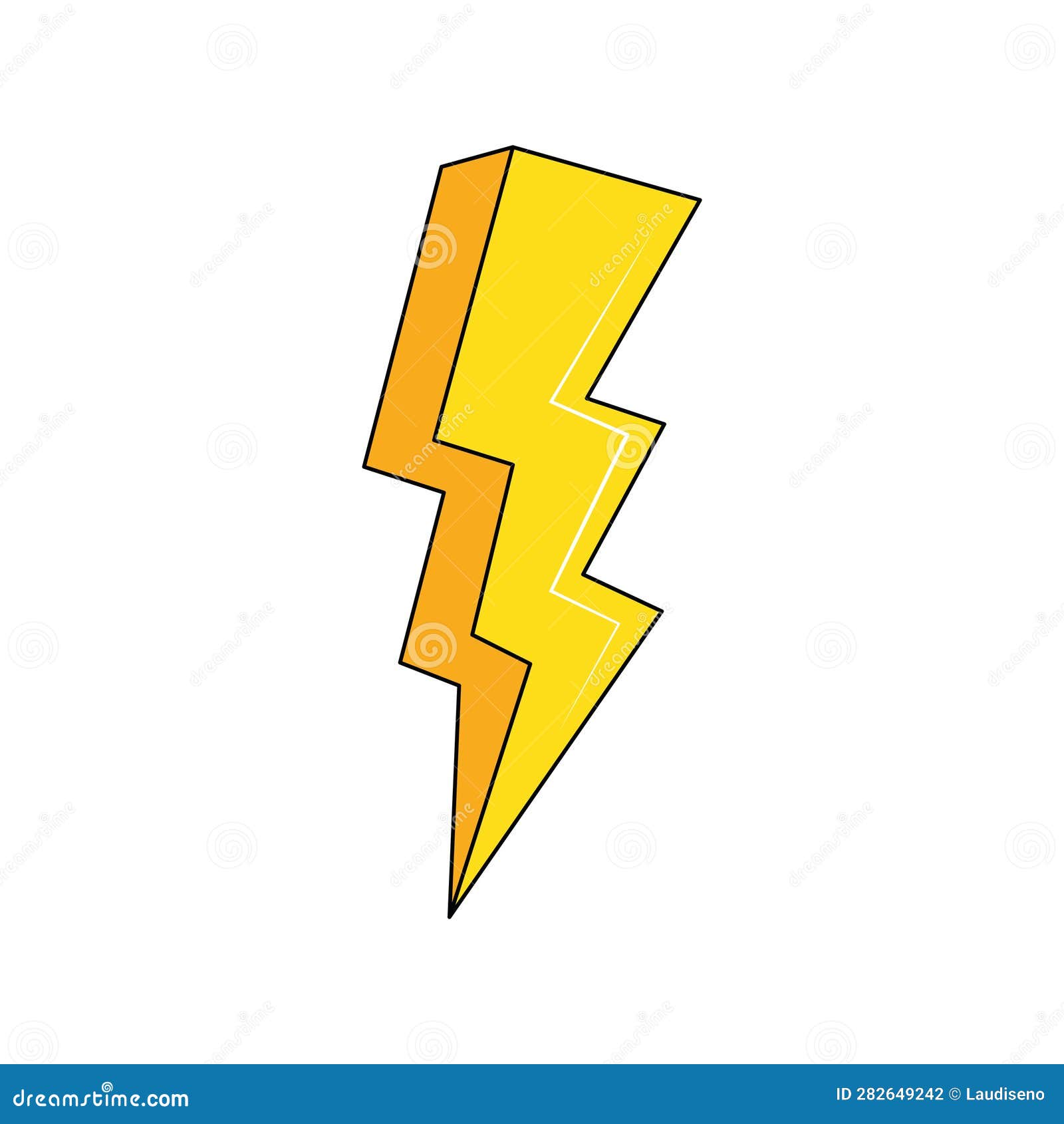 Comic Thunder Effect On White Background. Cartoon Lightning And Flash ...