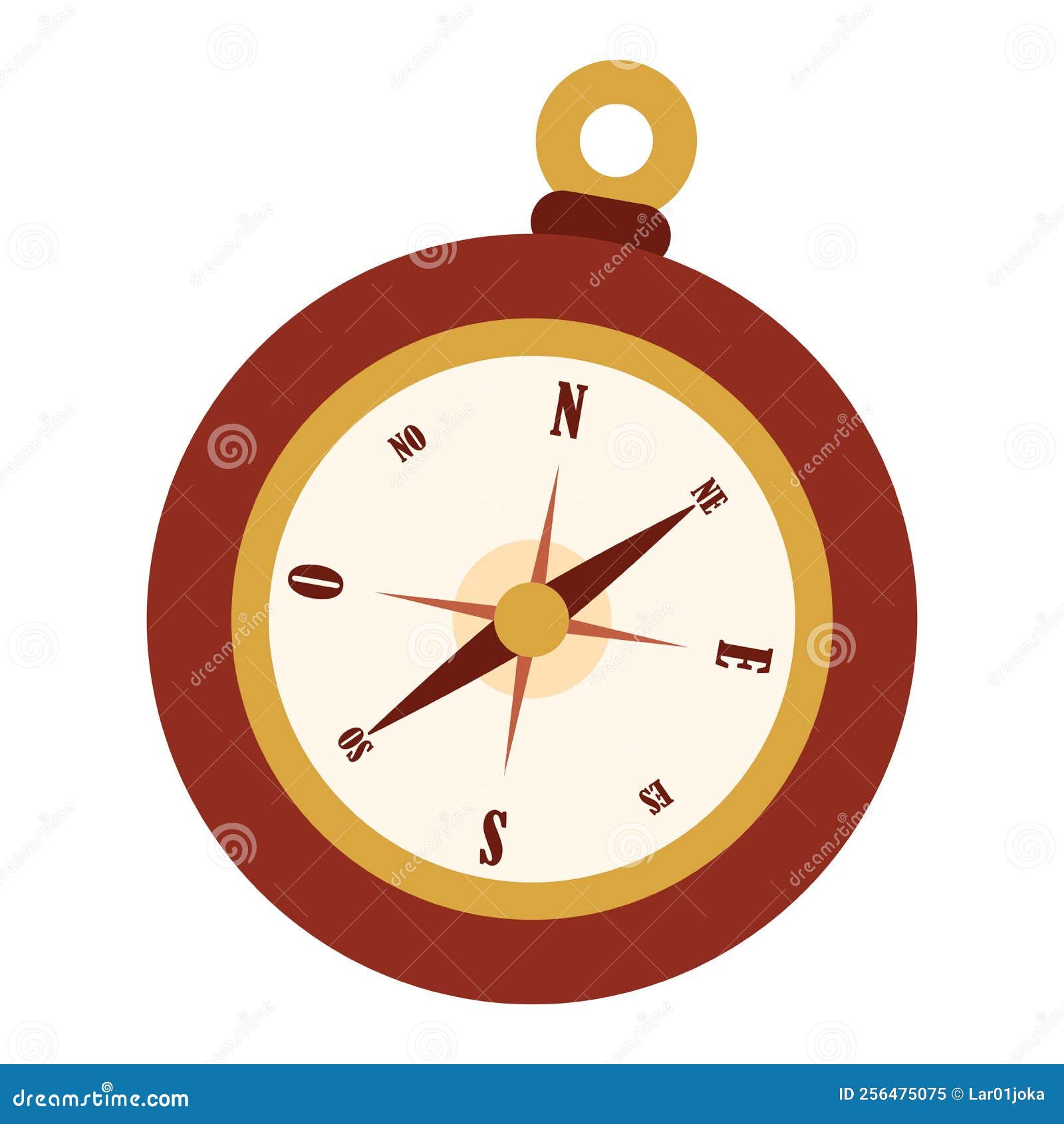 Isolated Colored Compass Icon Flat Design Vector Stock Vector ...