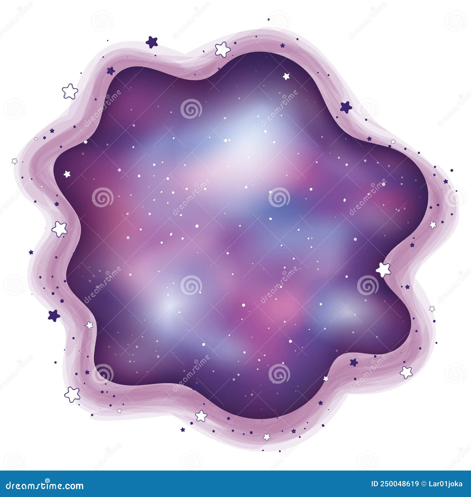 Isolated Colored Cosmic Space View Vector Stock Vector - Illustration ...
