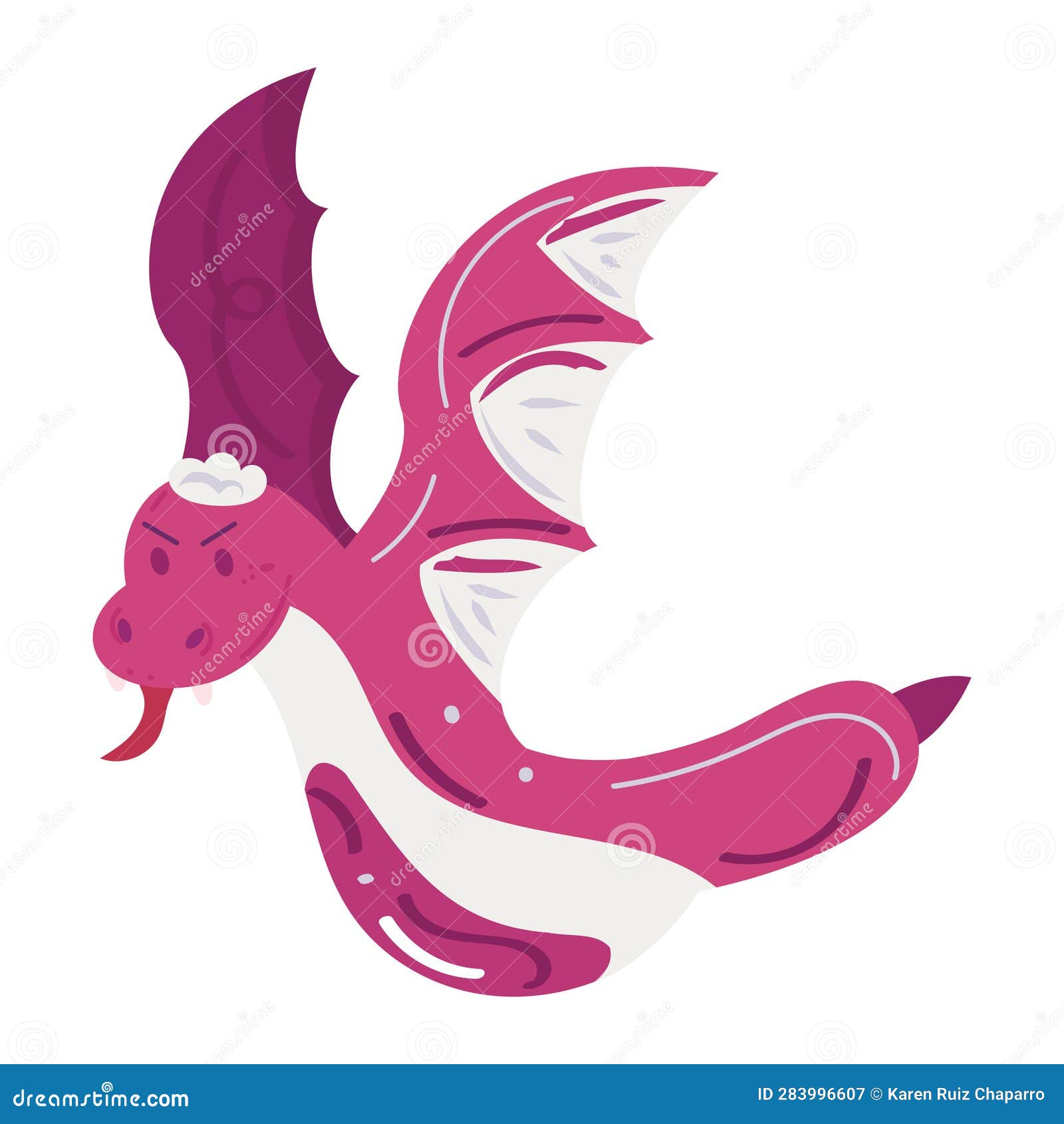 Isolated Colored Cute Dragon Character Vector Stock Vector ...