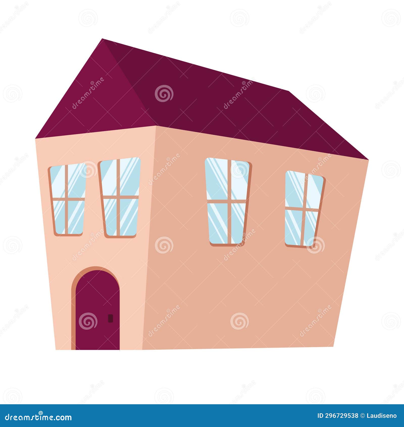 Isolated Colored Cute House Building Icon Vector Stock Illustration ...