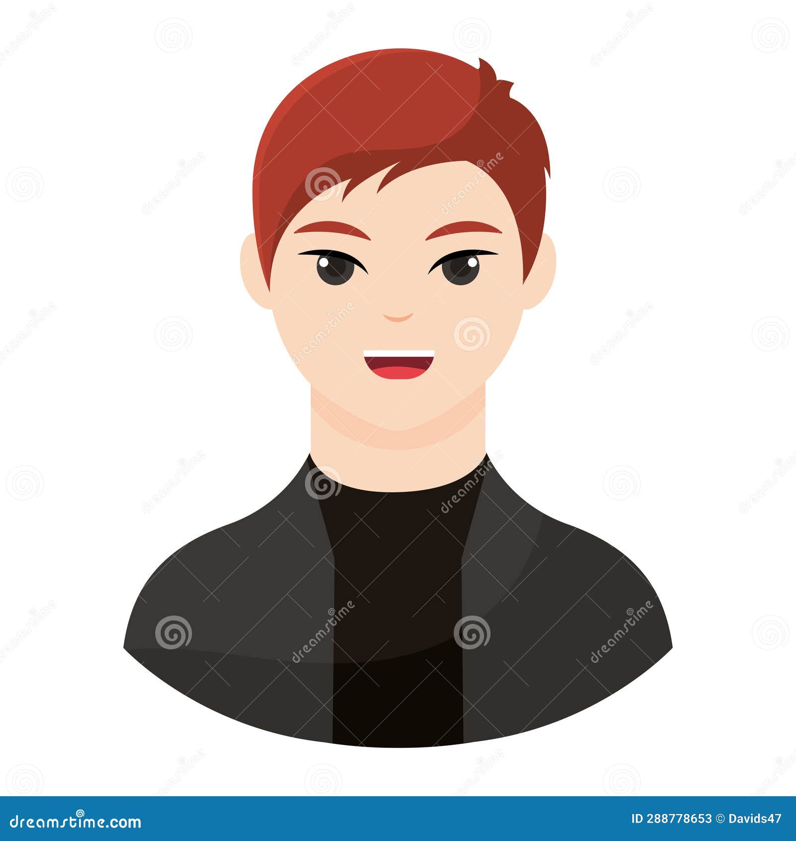 Isolated Colored Cute Man Character Avatar Vector Stock Vector ...