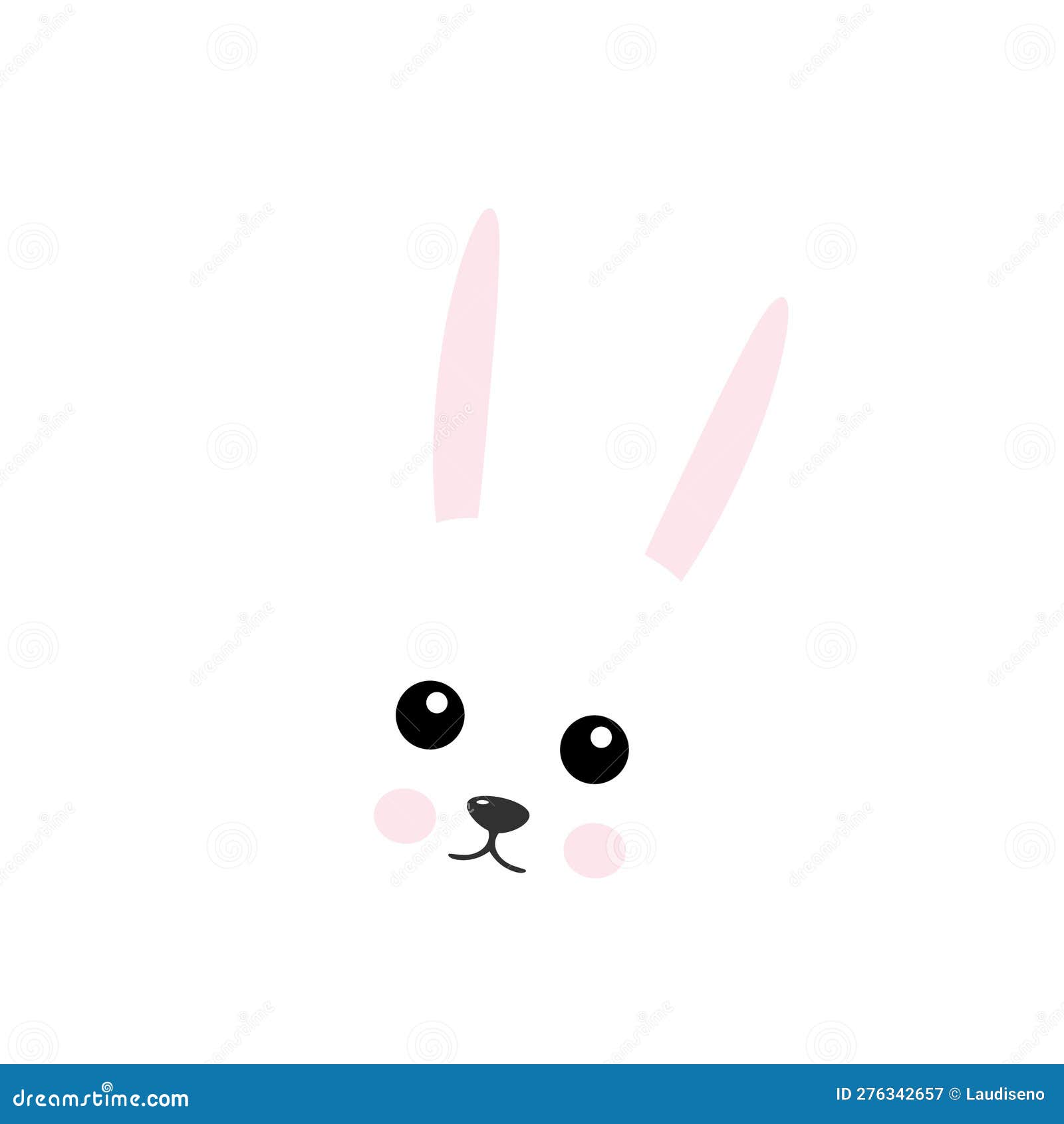 Isolated Colored Cute Rabbit Avatar Vector Stock Vector - Illustration ...